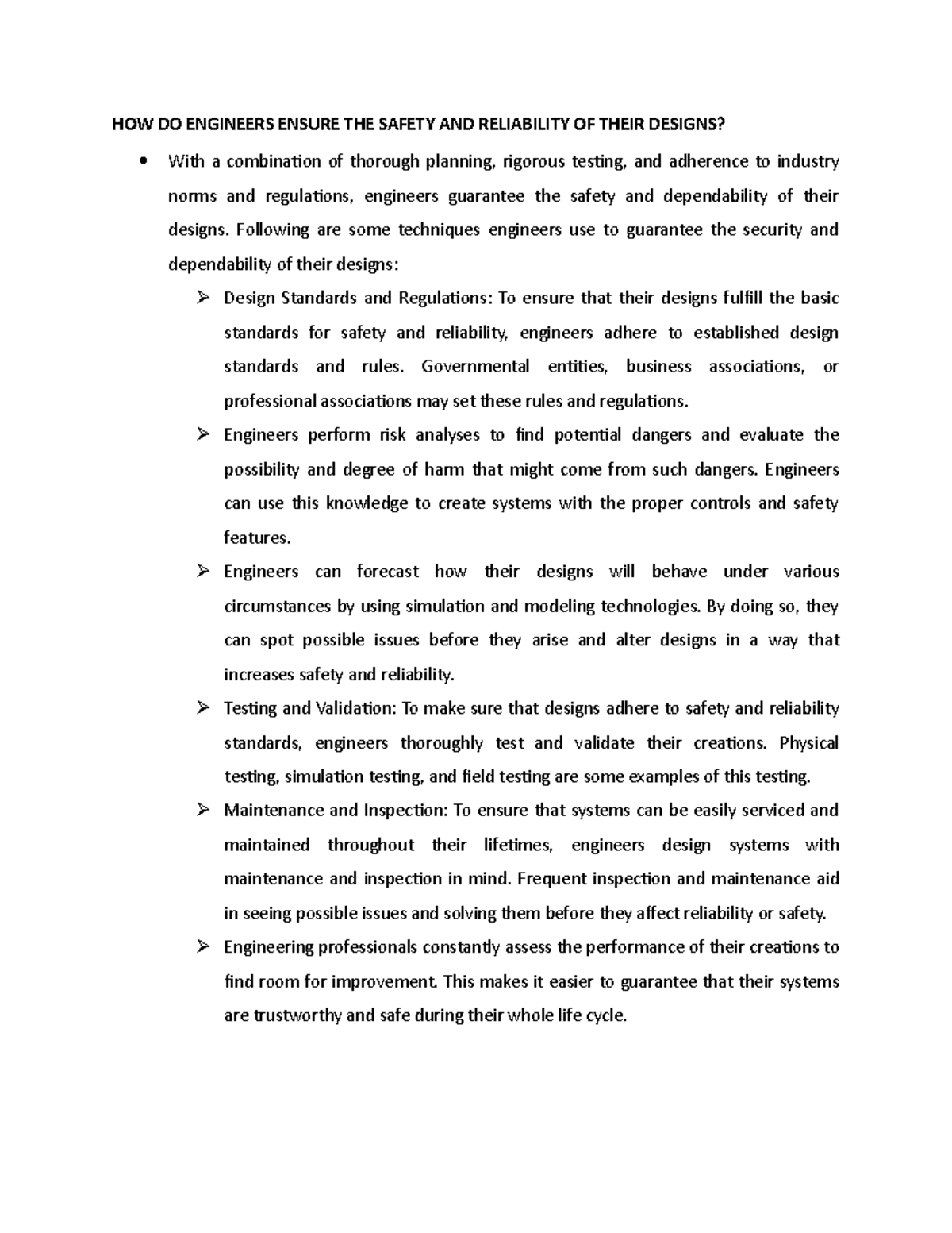 HOW DO Engineers Ensure THE Safety AND Reliability OF Their Designs ...