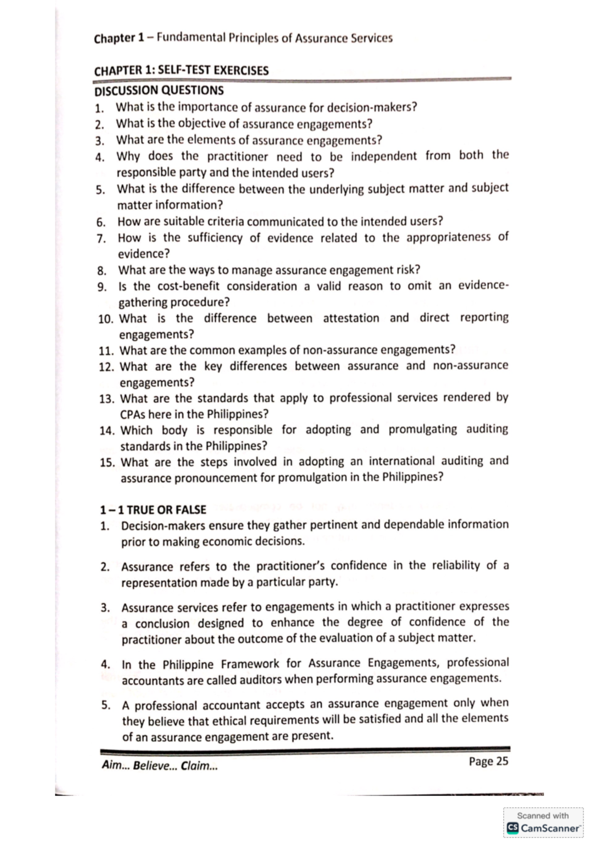 AAC-Chap 1(MCQ) - Multiple Choice Question for Chapter 1 of Auditing & Assurance Concepts by ...