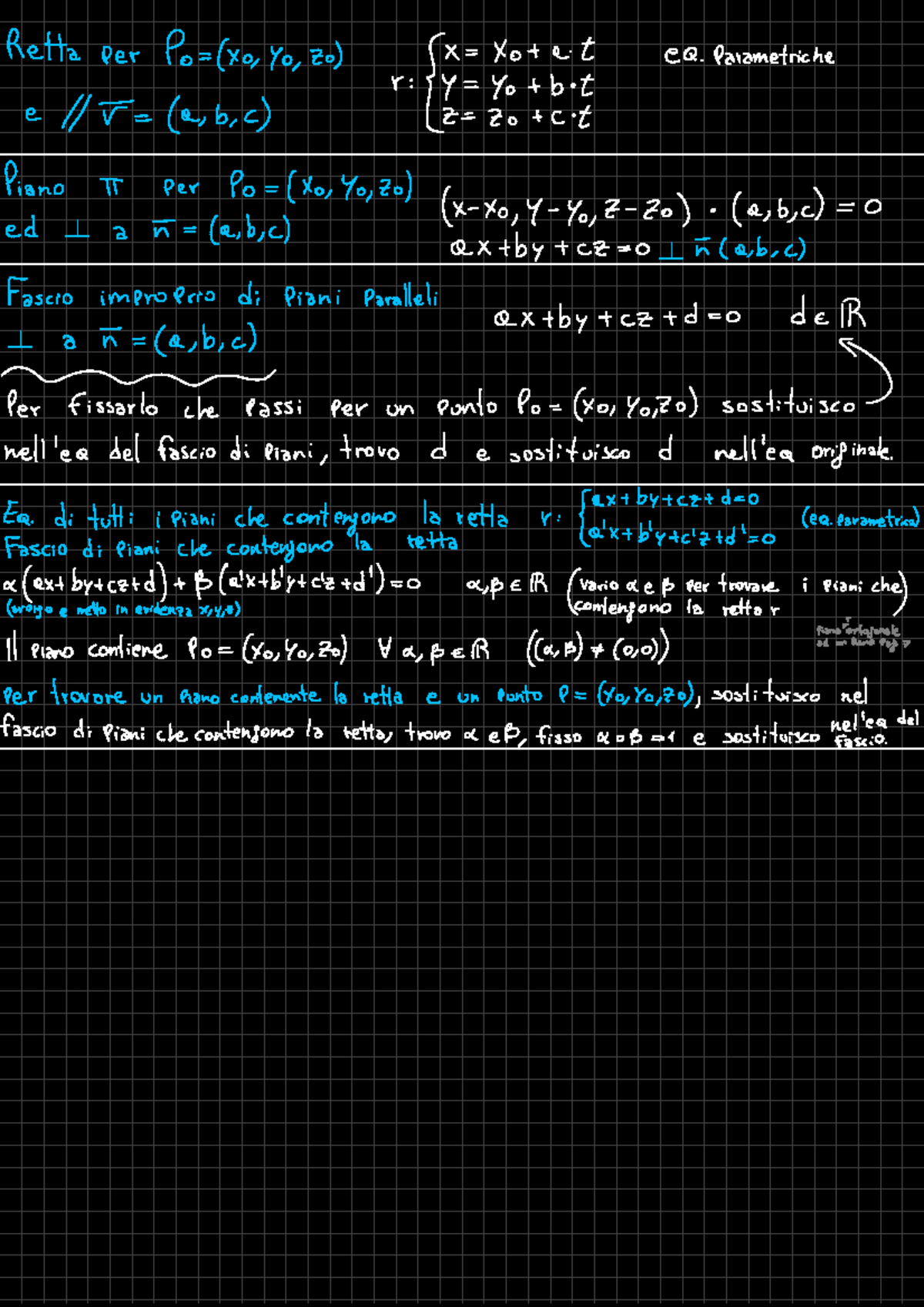 Formule- Geometria- Analitica - Geometria ed algebra - Studocu