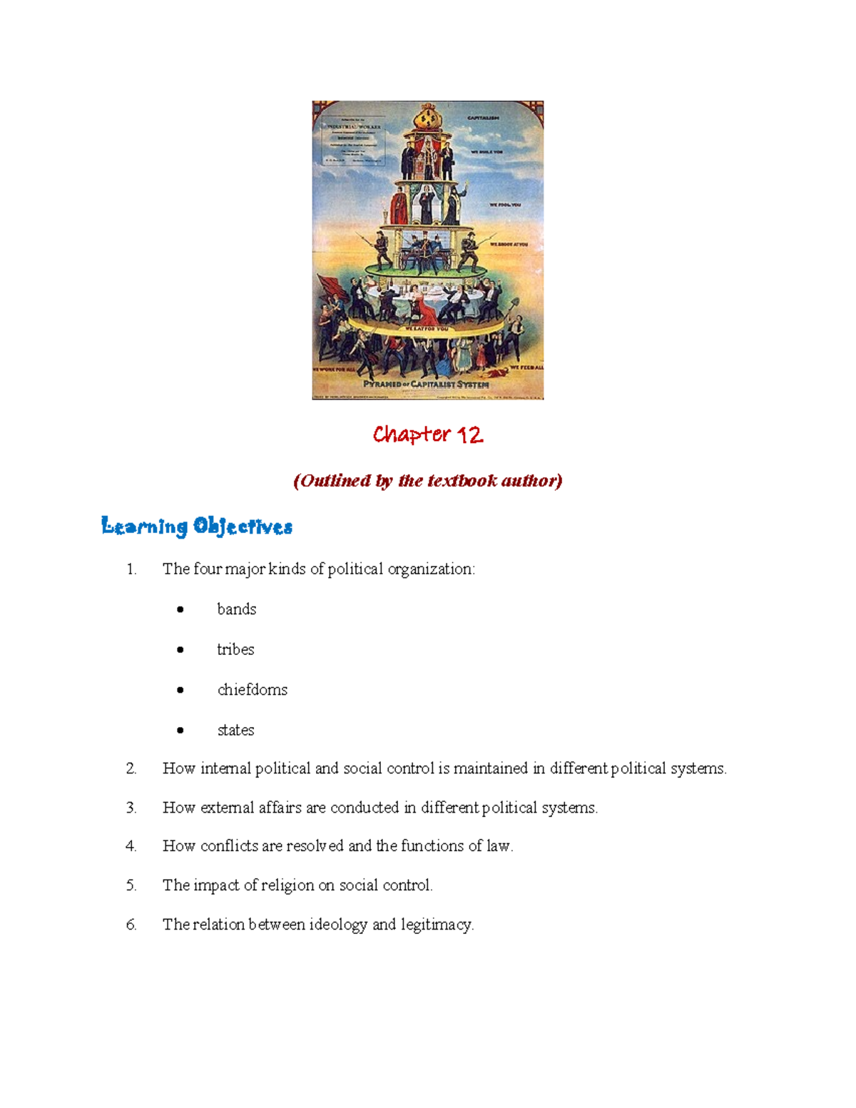 Cult Chap 12Summary - culture notes - Chapter 12 (Outlined by the ...