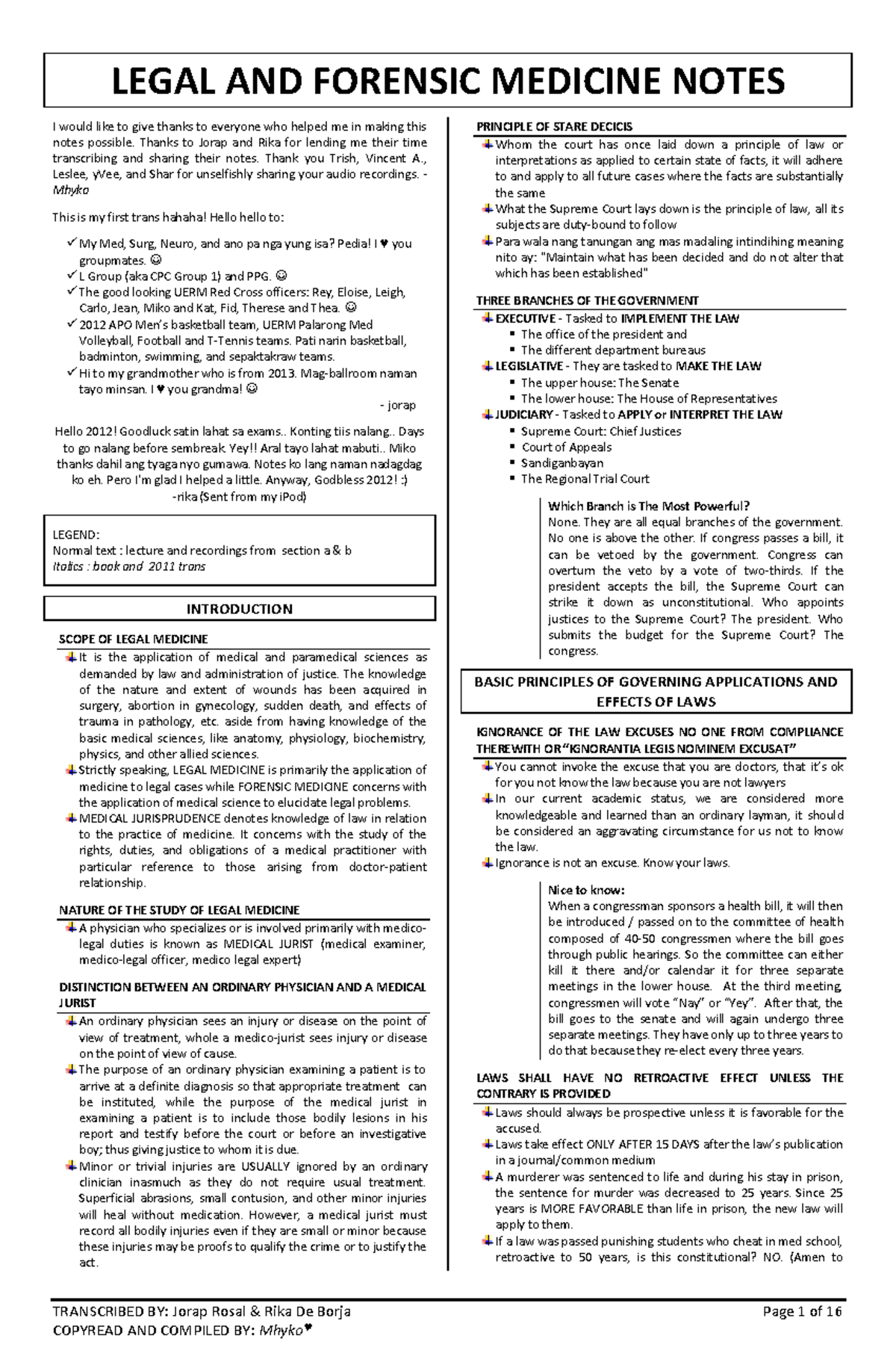 Legal AND Forensic Medicine Notes 2019 1230-112704-7t5cdc - TRANSCRIBED ...
