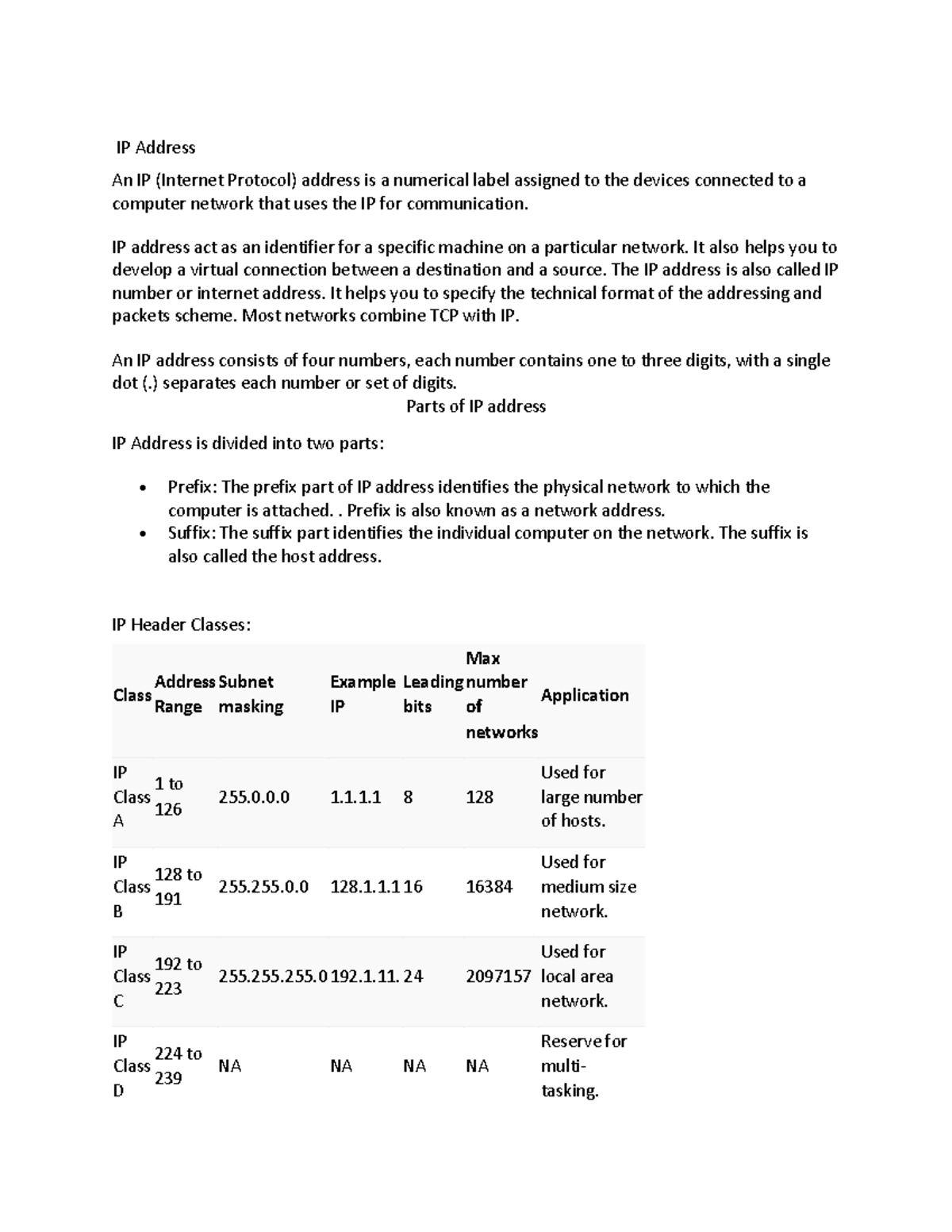 IP address - IP Address An IP (Internet Protocol) address is a ...
