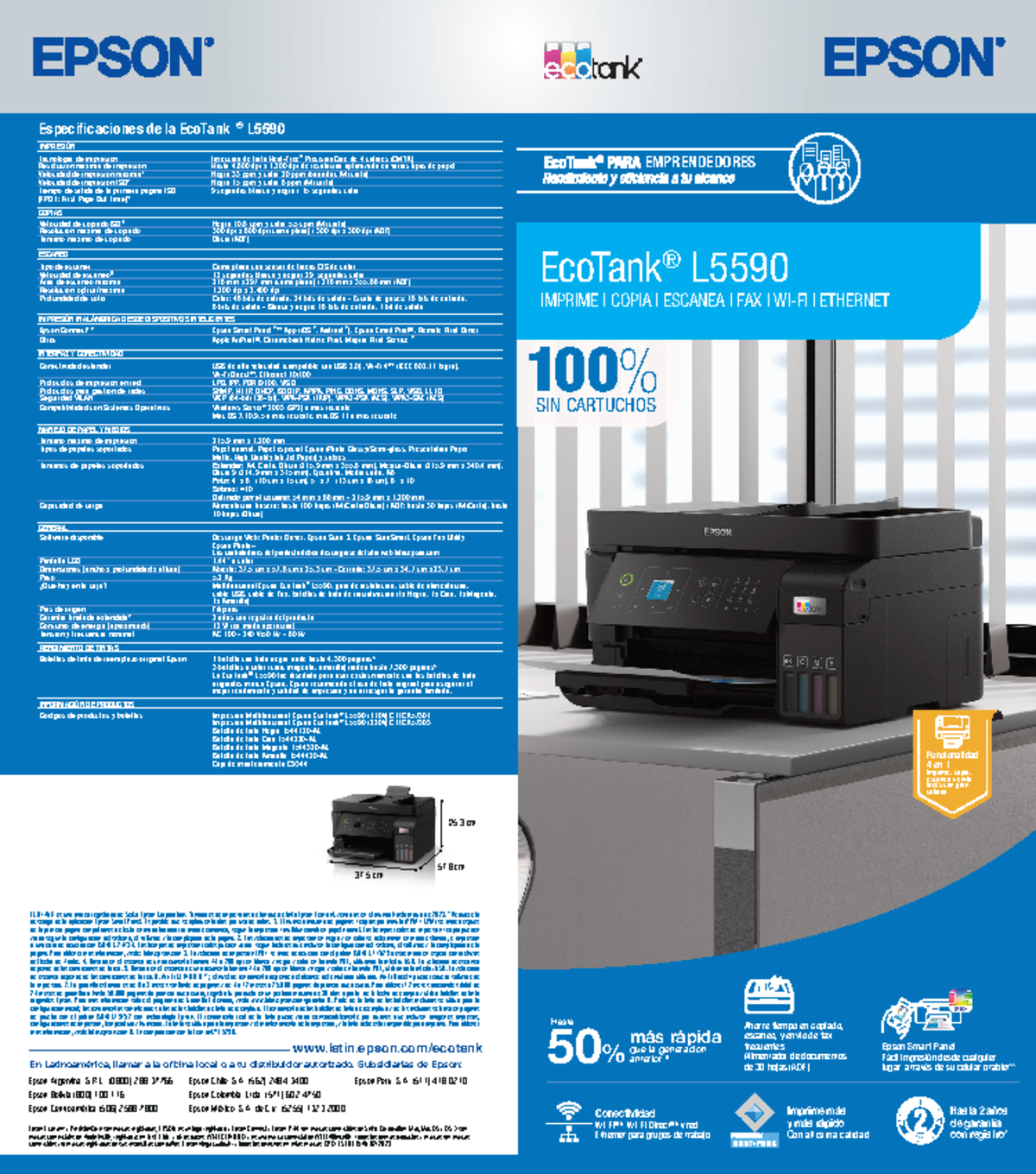 Especificaciones Eco Tank L5590 v3g - ####### Epson EcoTank y ...
