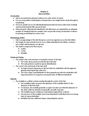 Chapter 9 - lecture notes - chapter 9 Firearms, Tool Marks, and Other ...