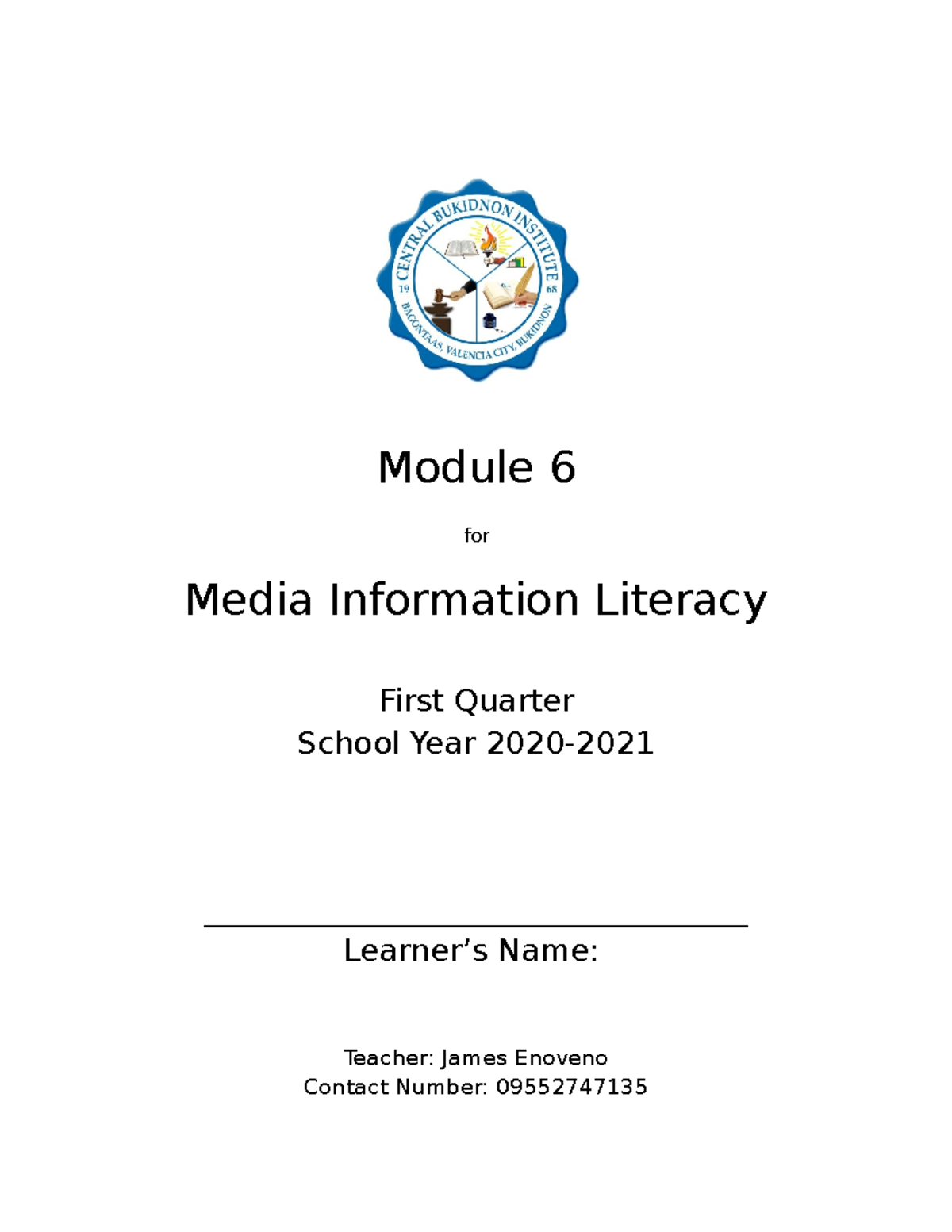 MIL-M6 - MODULES - Module 6 ####### for Media Information Literacy ...