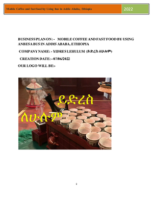 Ephrem Woldu - Project proposal - ADDIS ABABA UNIVERSITY SCHOOL OF BUSINESS AND PUBLIC - Studocu