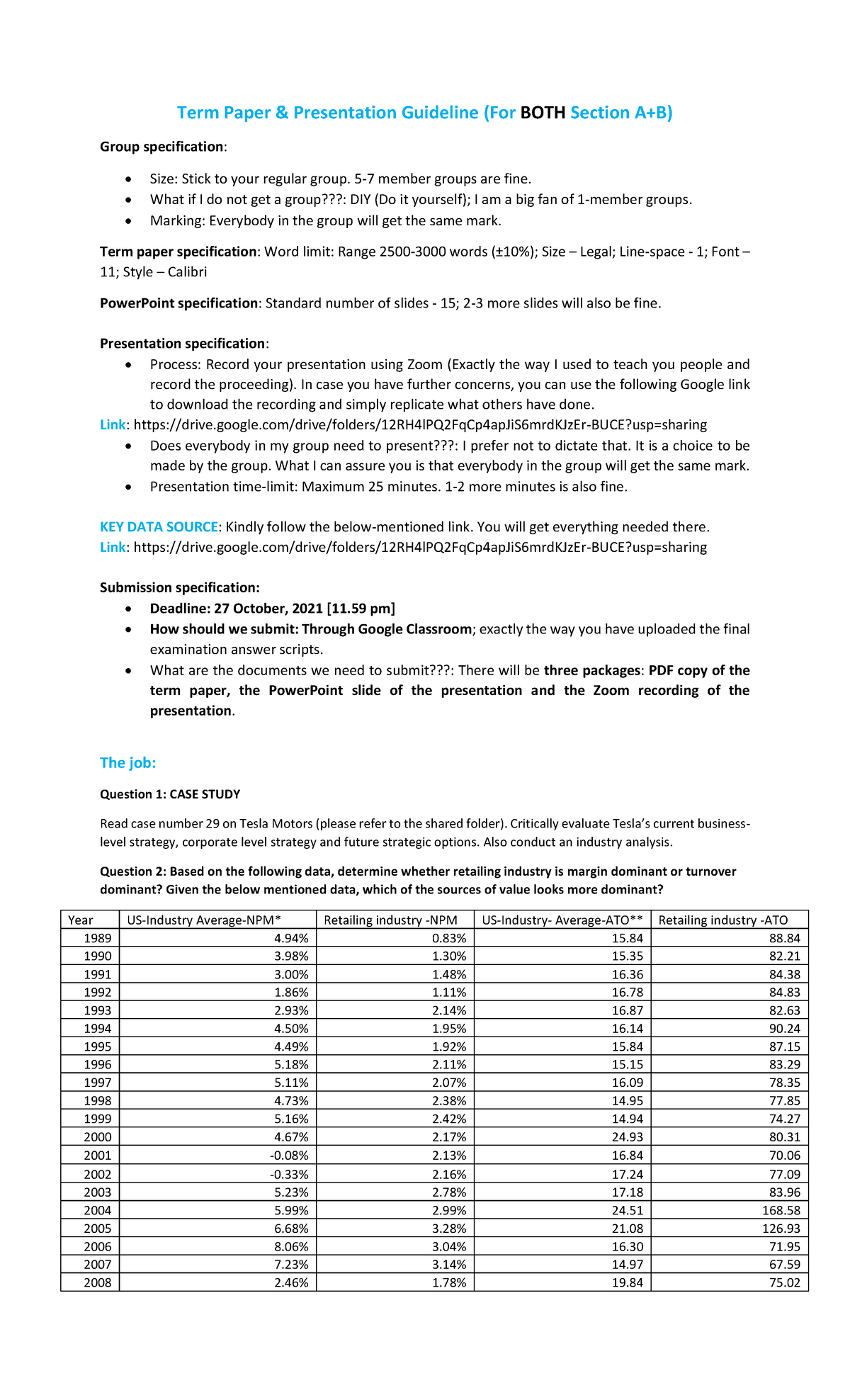 TERM Paper & Presentation - Term Paper & Presentation Guideline (For ...