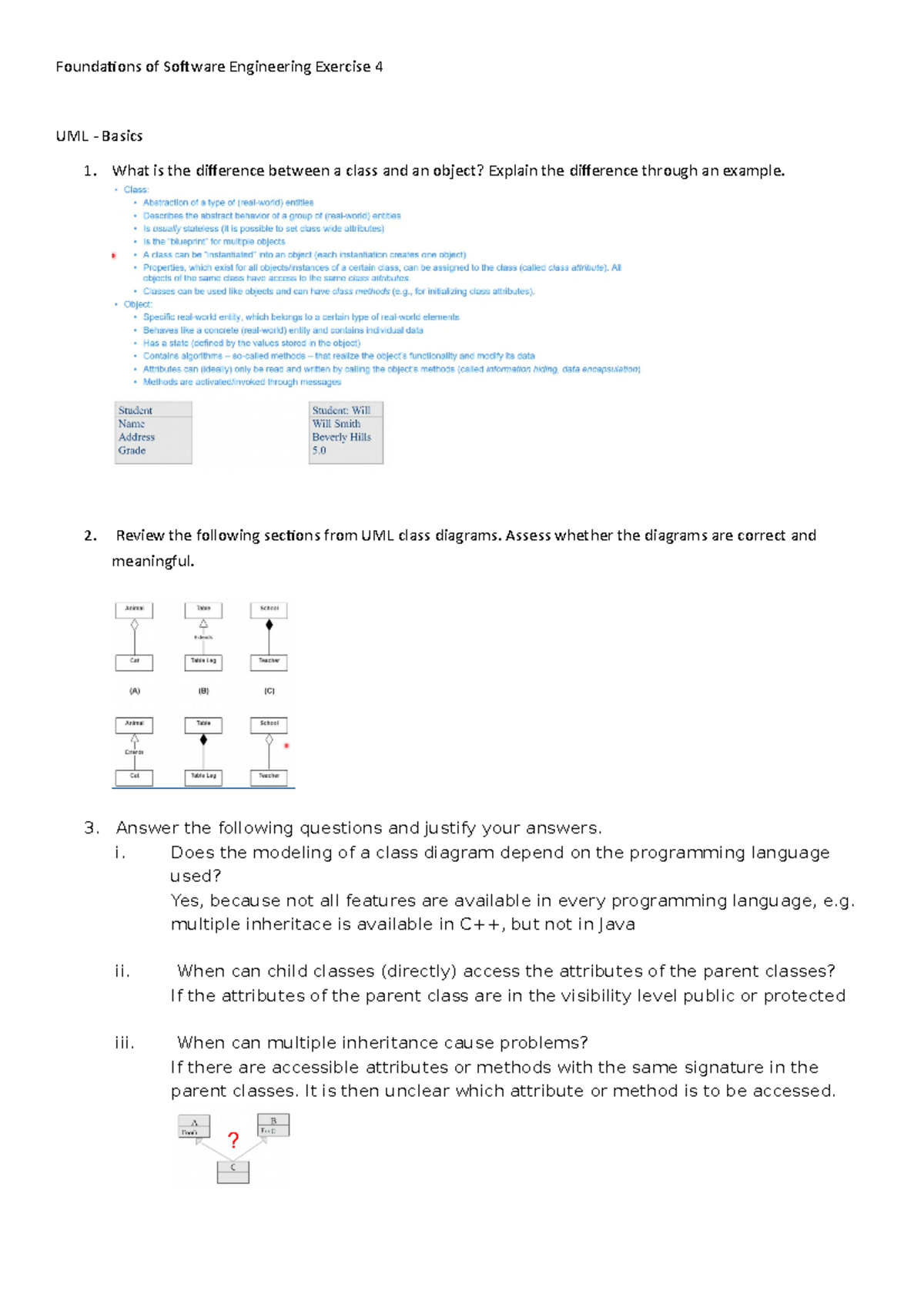 FSE Ex4 - Übung 4 - Foundations of Software Engineering Exercise 4 UML ...