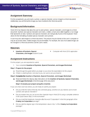 Hands-on Assignment-Ways to Organize Text-Student Guide - Assignment Summary For this assignment ...