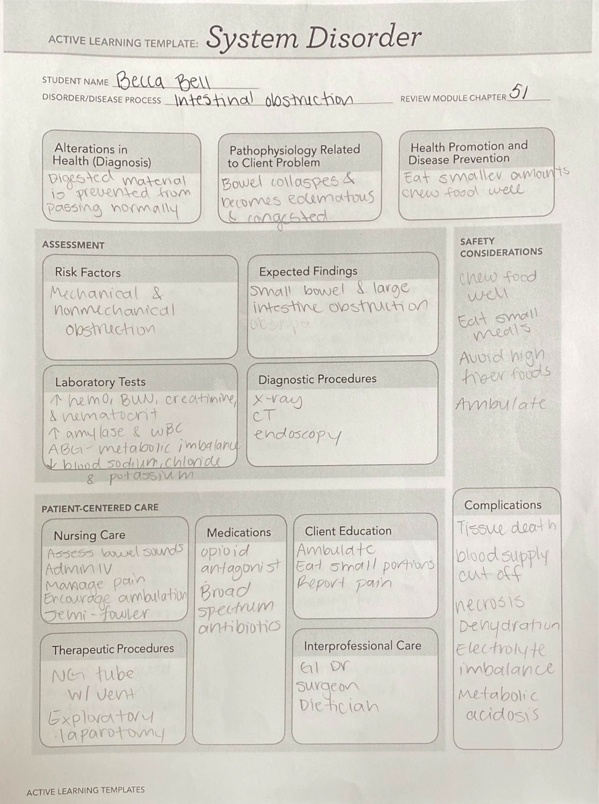 ATI non-inflammatory intestinal disoder - ACTIVE LEARNING TEMPLATE ...