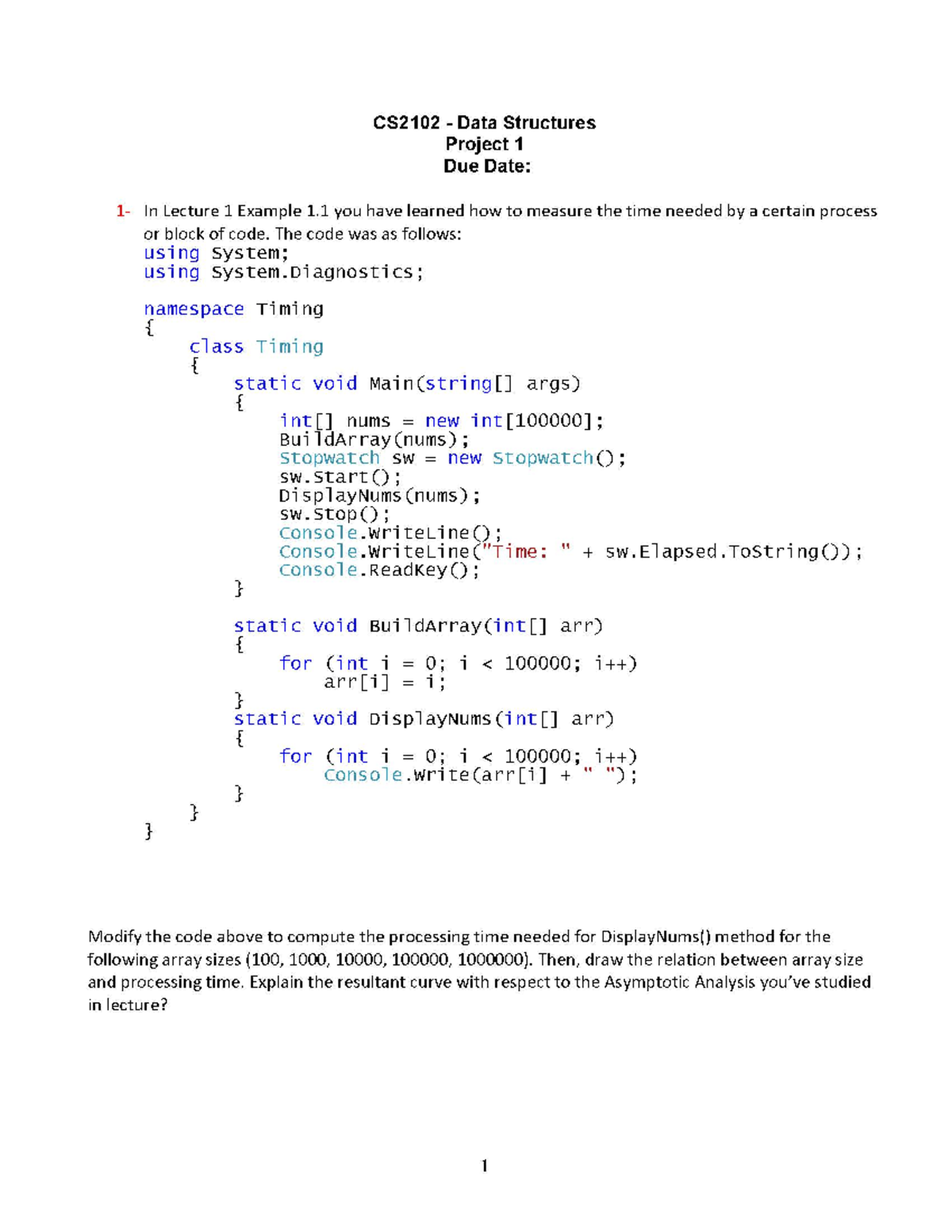 Project 1 - Data Structure - Studocu