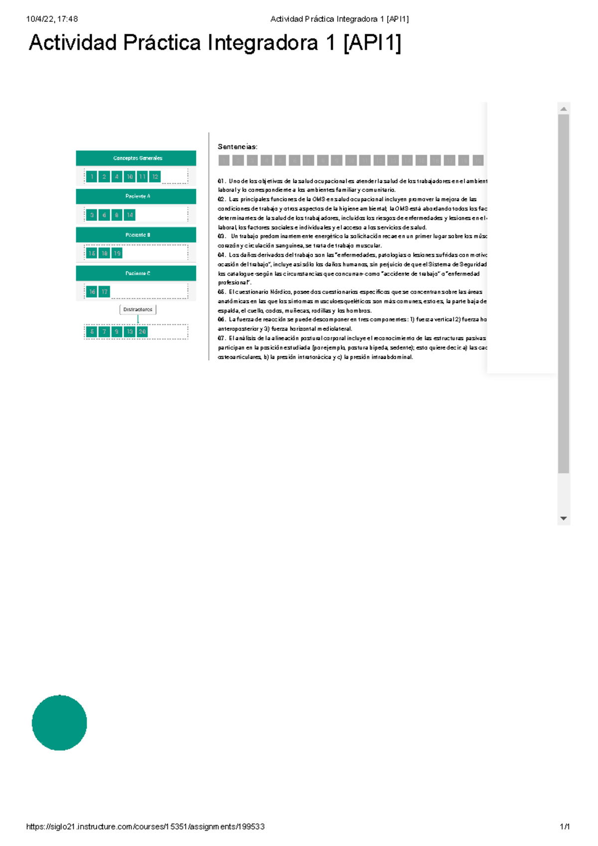 Actividad Práctica Integradora 1 [API1] KOL - 10/4/22, 17:48 Actividad Práctica Integradora 1 ...