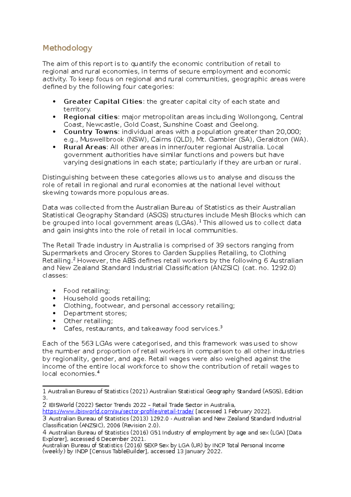 Methodology Write-Up - Methodology The aim of this report is to ...