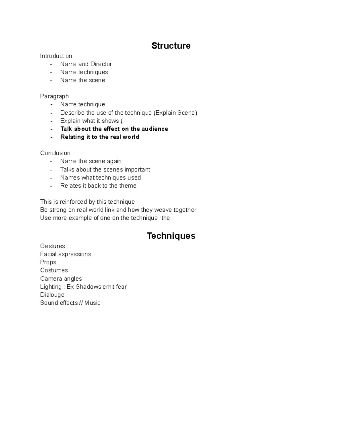 Structure n Techniques - Structure Introduction - Name and Director ...