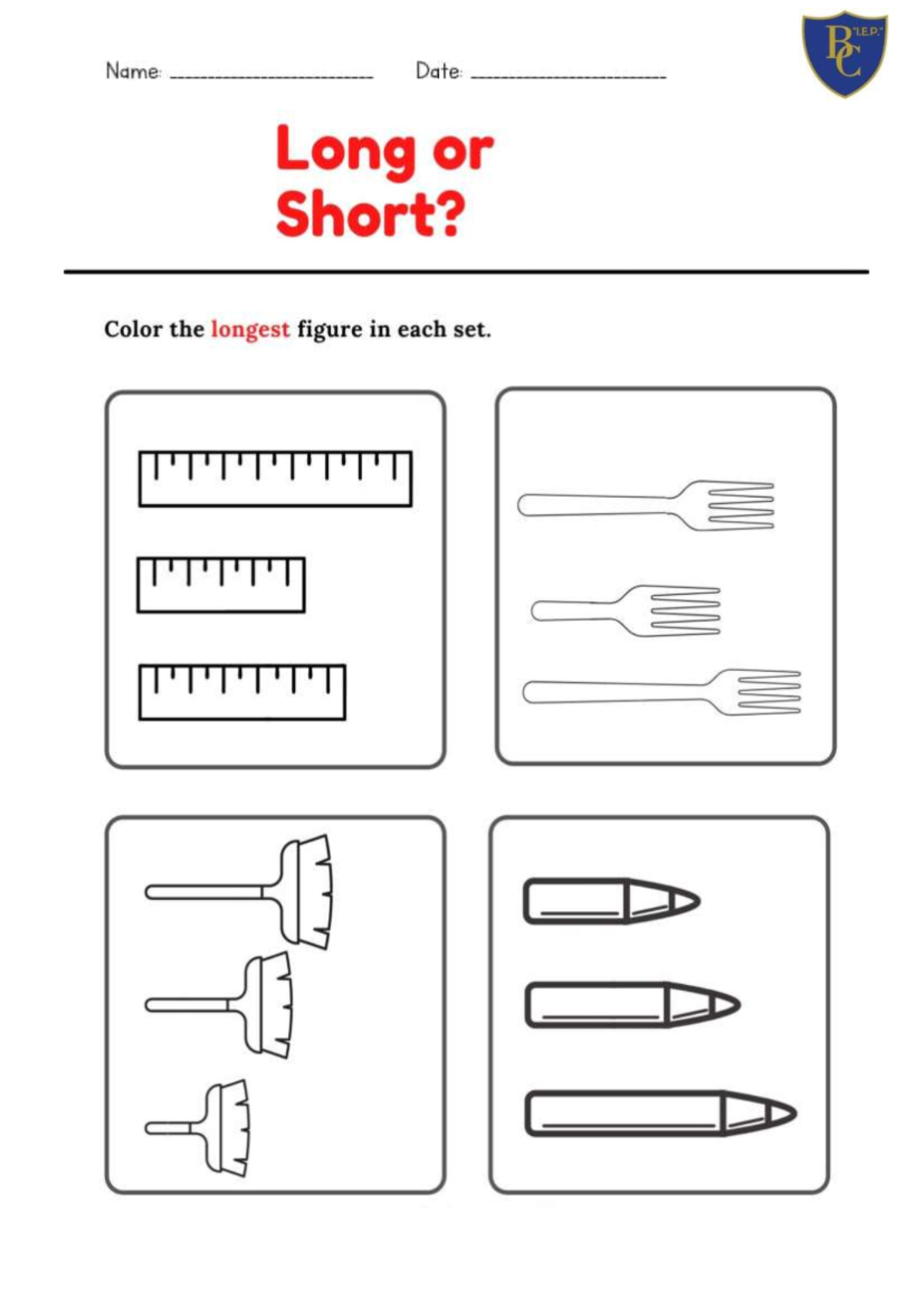 Hojas Gráficas - LONG AND Short - INGLÉS I - Studocu