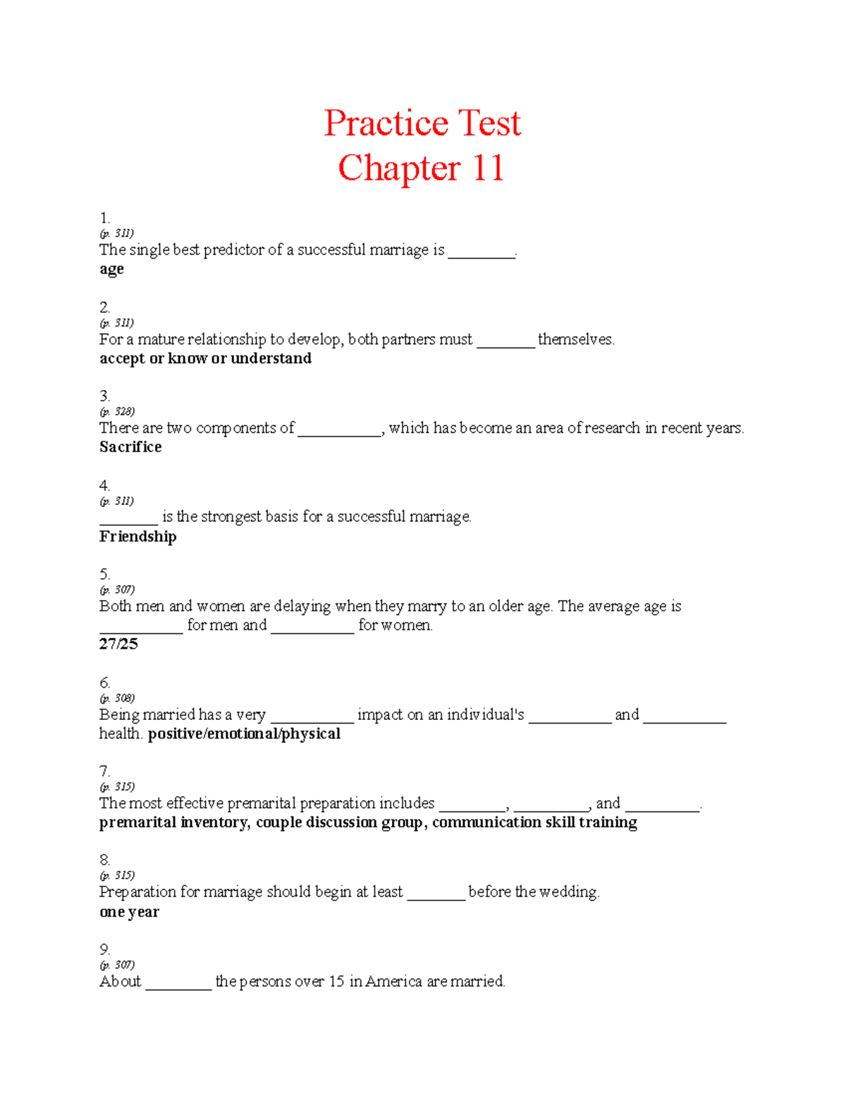 FCS 441 Practice Test Ch 11 - Practice Test Chapter 11 1. (p. 311) The ...