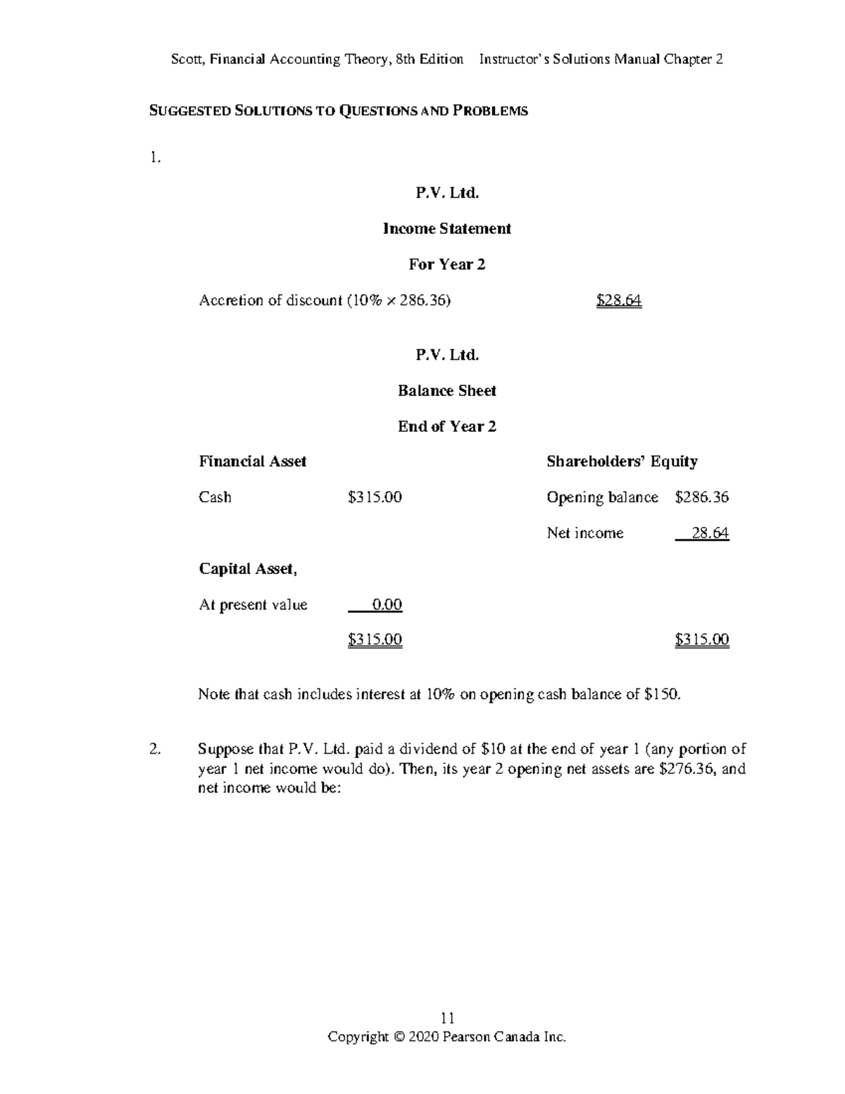 Ch2 - chapter 2 problem solution - 11 SUGGESTED SOLUTIONS TO QUESTIONS ...