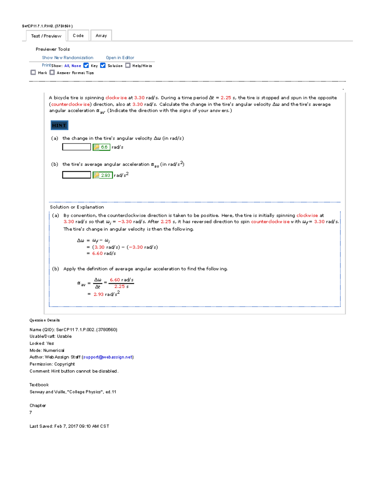 Chapter 7 HW Solutions - Homework - Show New Randomization Open in ...