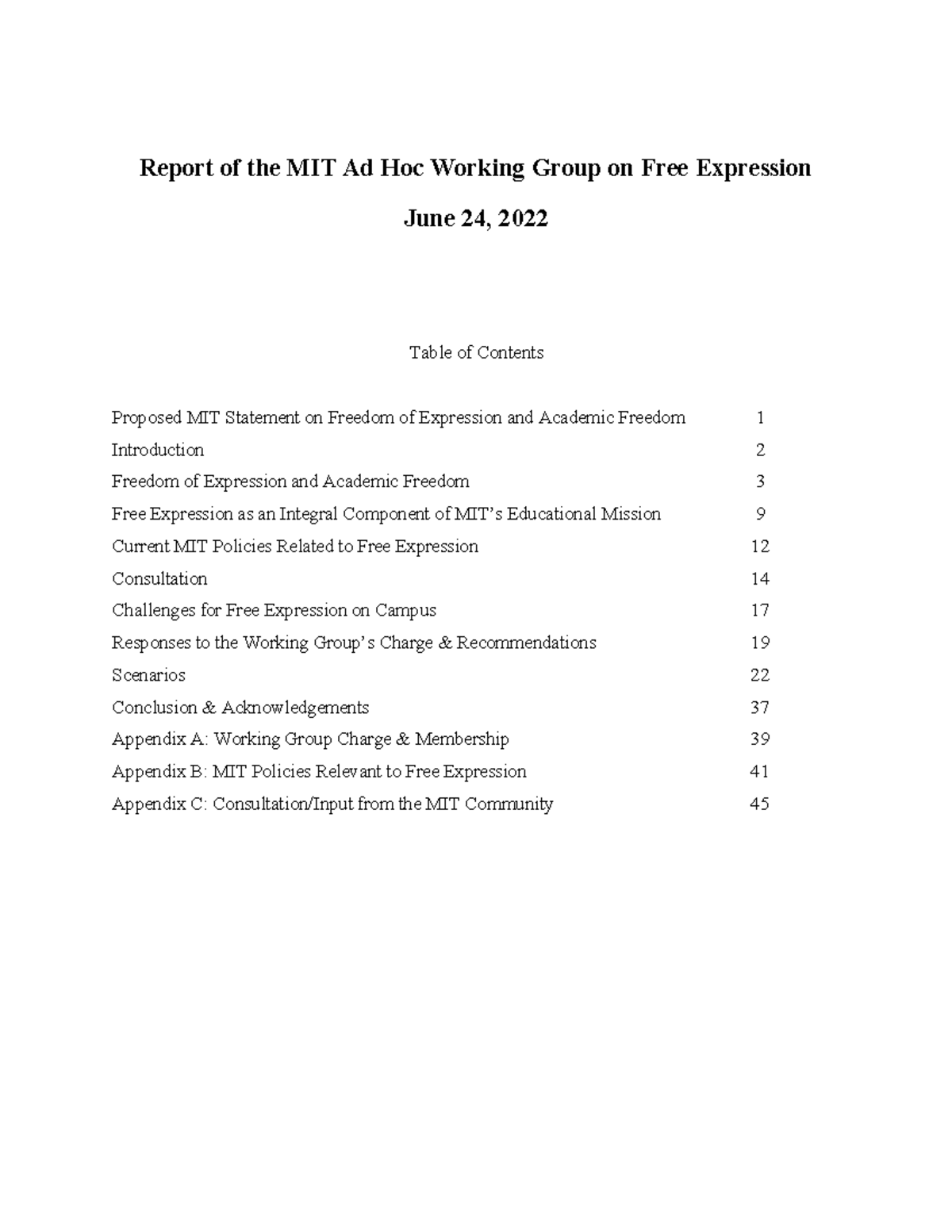 MIT Report 2022-09 Final Report of the Ad Hoc Working Group on Free ...