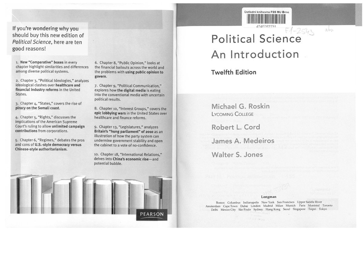 Roskin a kol - Book - BA Honours Political Science - Studocu