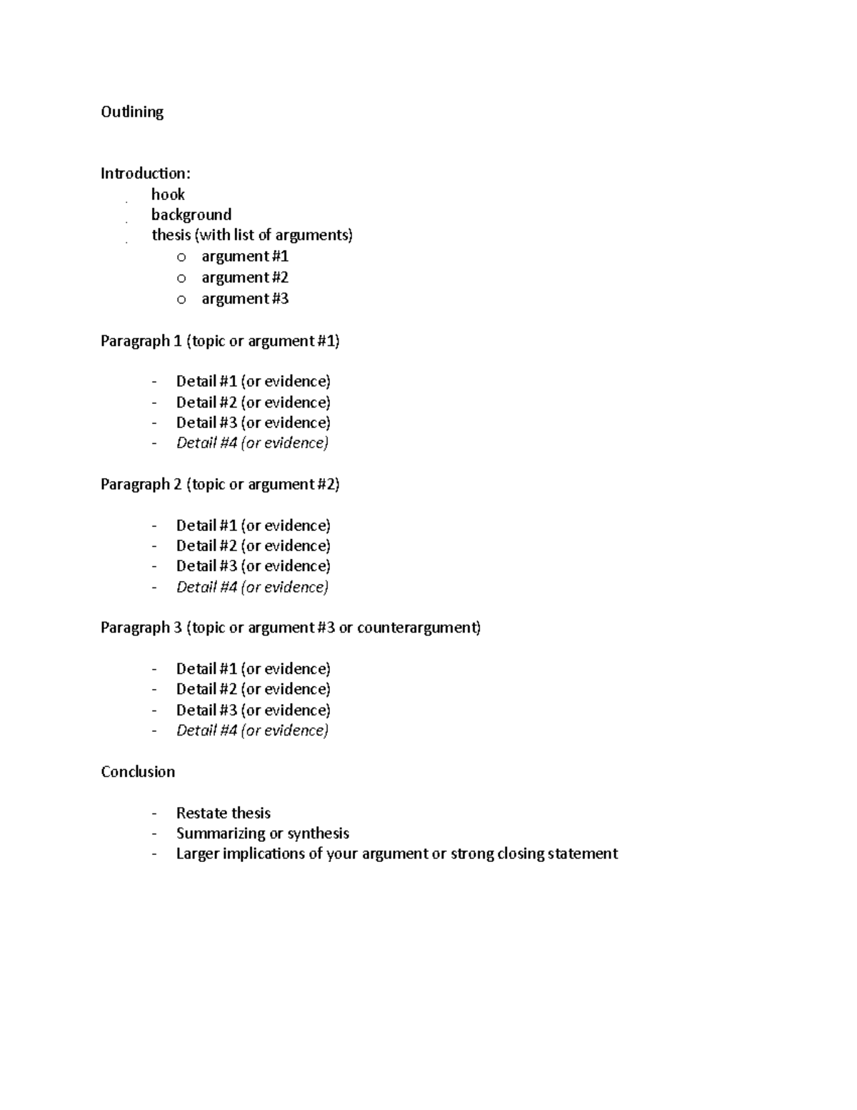 Engl 210 Essay Final - cccc vvvv - Outlining Introduction: hook background thesis (with list ...