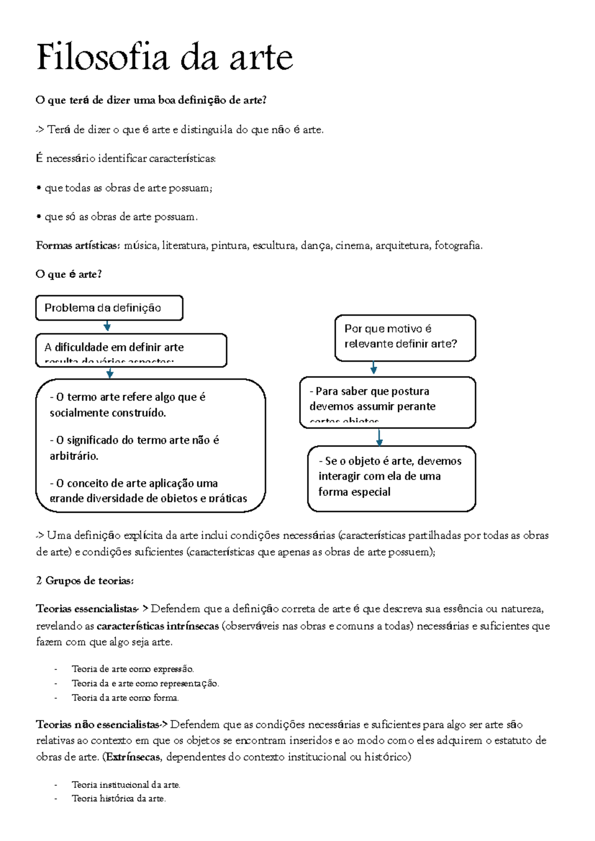 Filosofia da arte - ... - Filosofia da arte O que terá de dizer uma boa ...