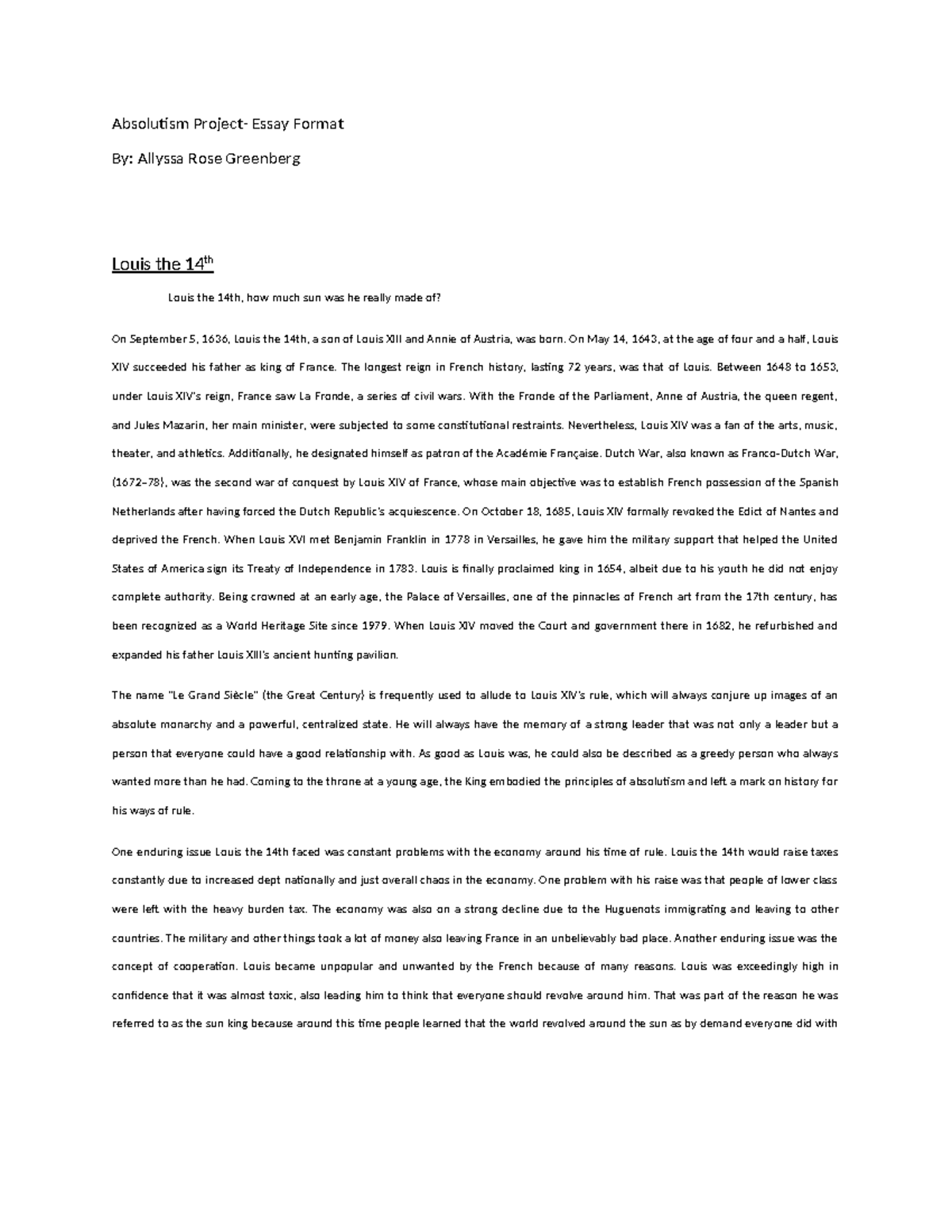Document 1 copy - Hidjdjdjf - Absolutism Project- Essay Format By ...