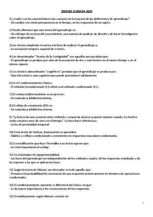 Teorias DEL Aprendizaje - Teorias del Aprendizaje - UNMDP - Studocu