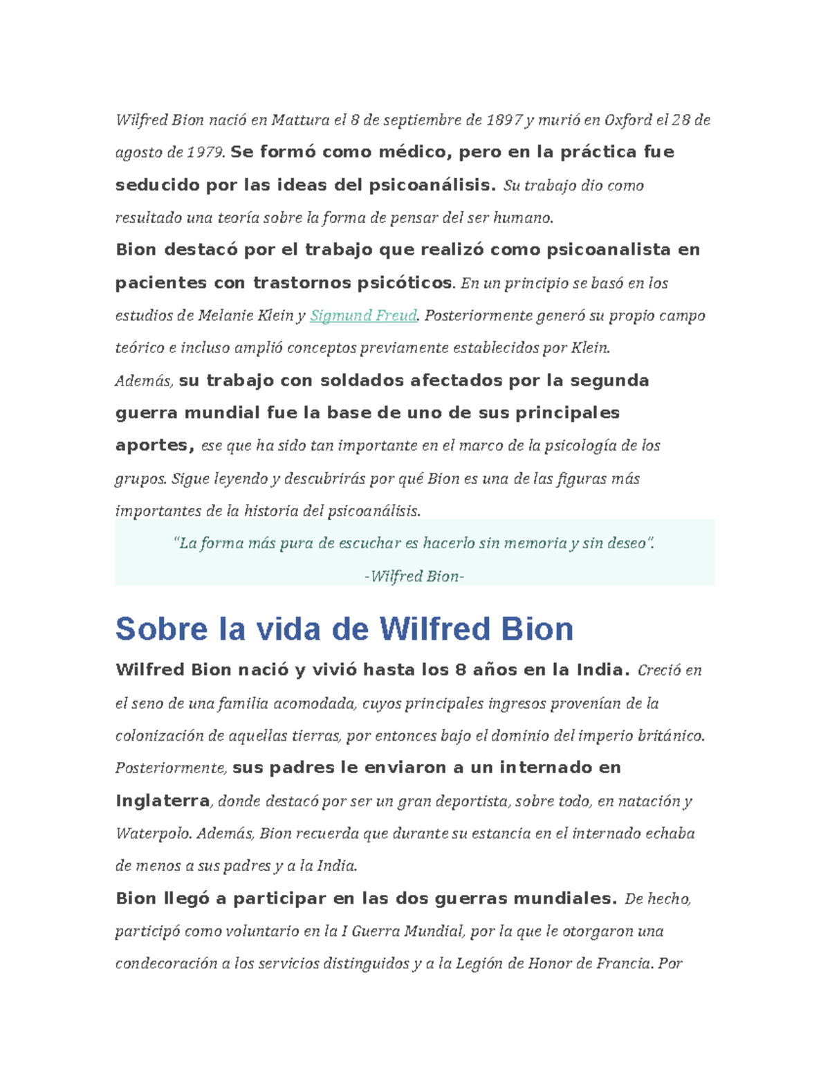 Bion - Bion apuntes teoria psicologia social. Bion apuntes teoria ...