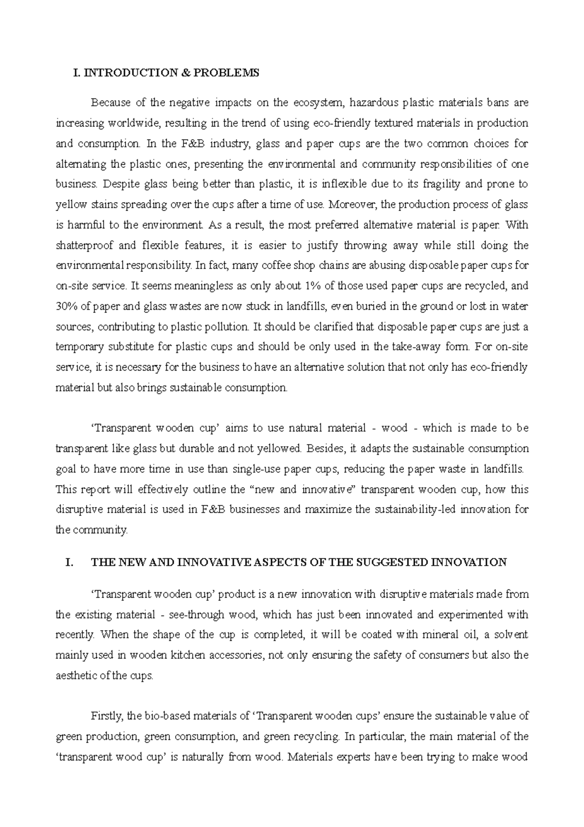 Innovation-Report - assignment 3 (DTC) - busm3006 - UWS - Studocu