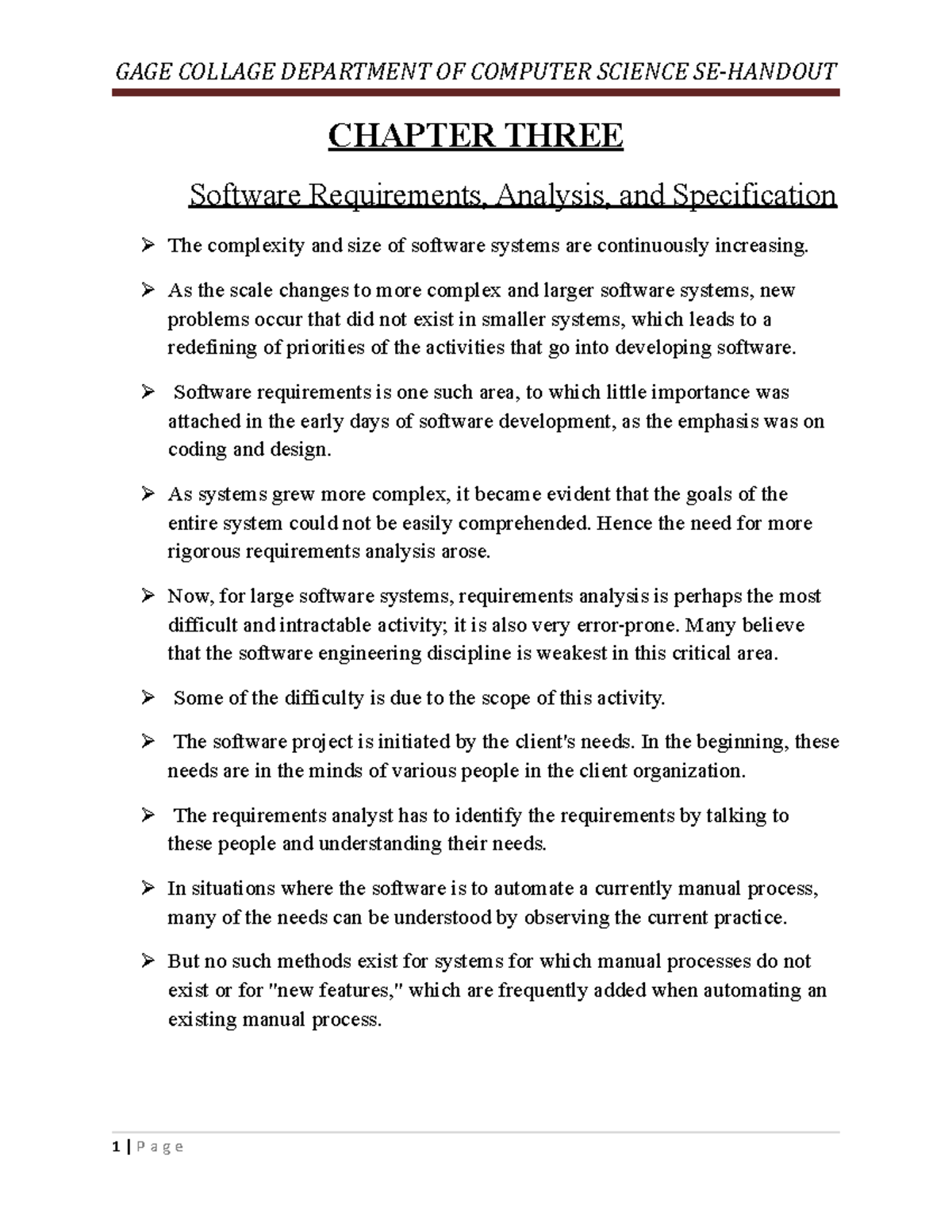Chapter 3 - this is the shortest material for software engineering ...