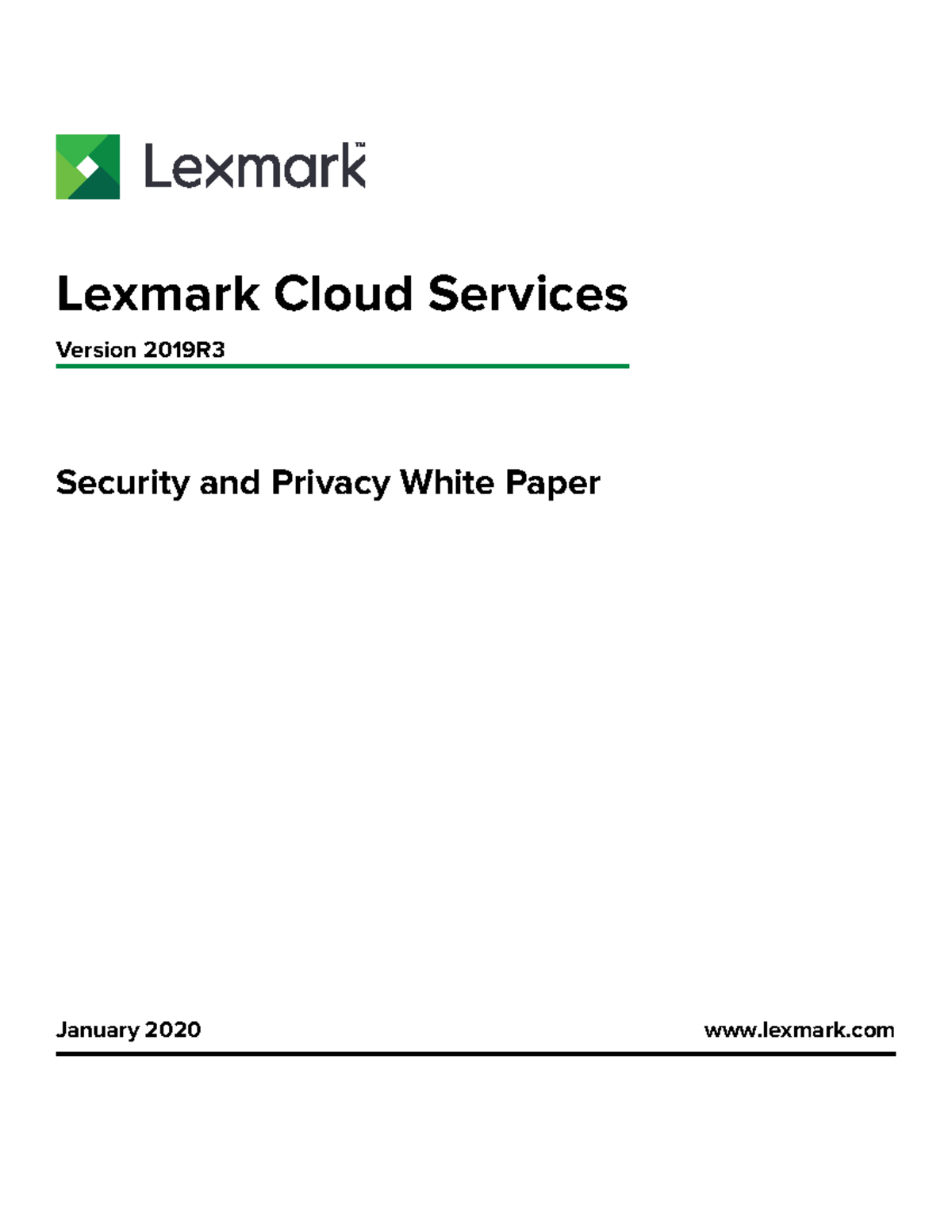 Lexmark - Cloud Security White Paper Final - Lexmark Cloud Services ...