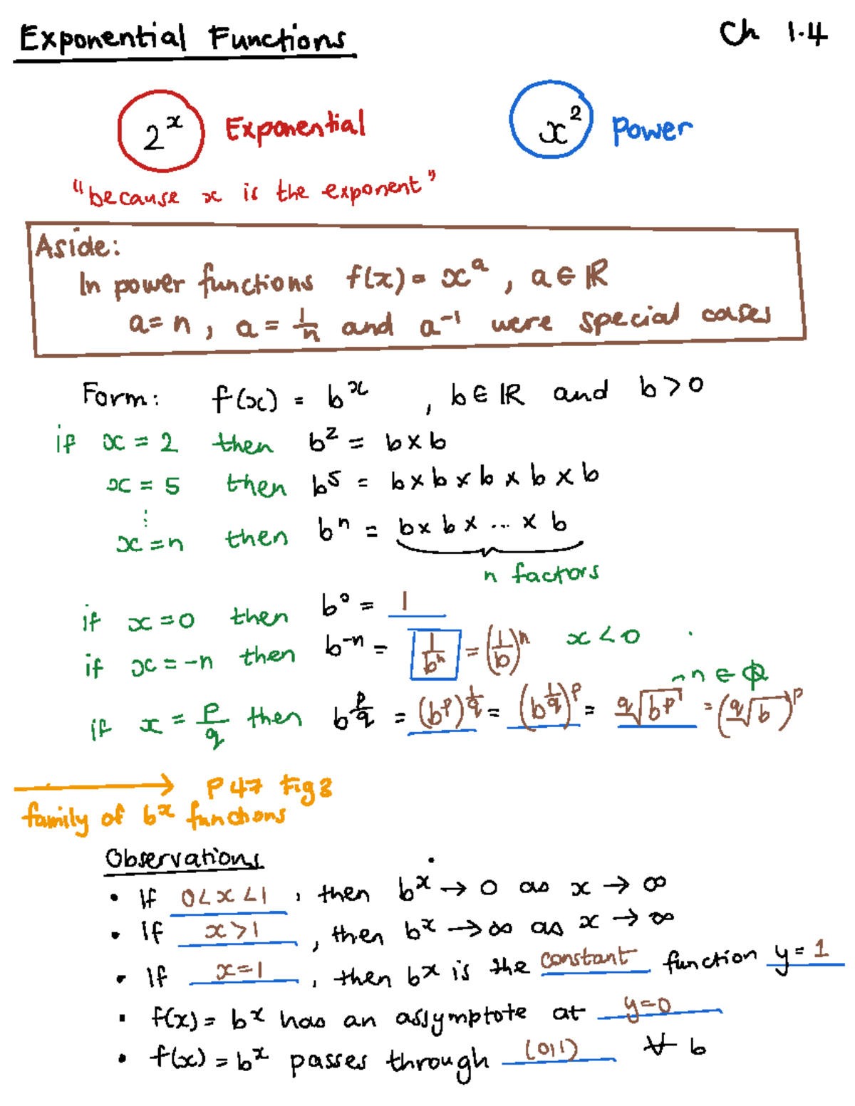 Lecture Notes 4 - Exponential and inverse (incl. log) functions ...