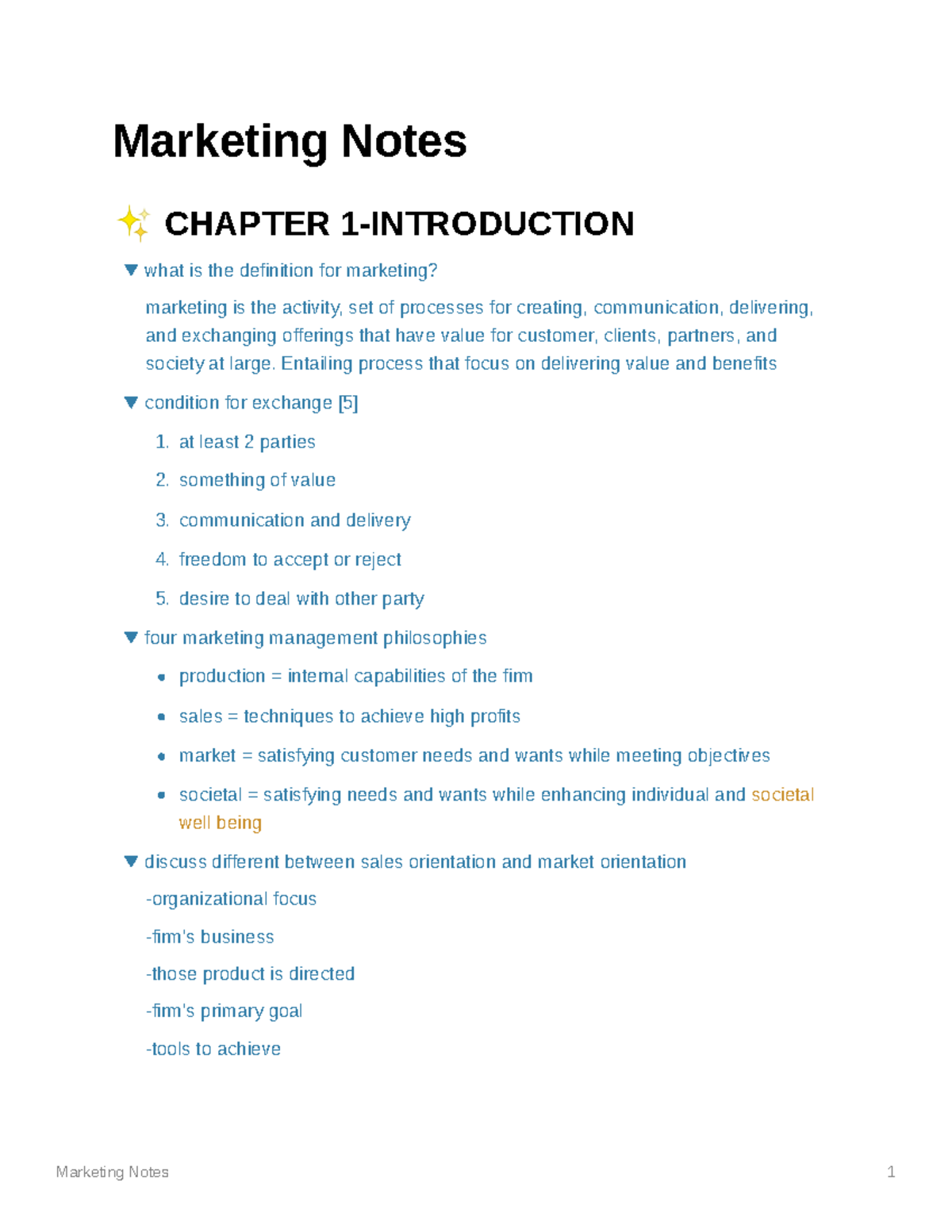 Marketing Notes - Marketing Notes CHAPTER 1-INTRODUCTION what is the ...