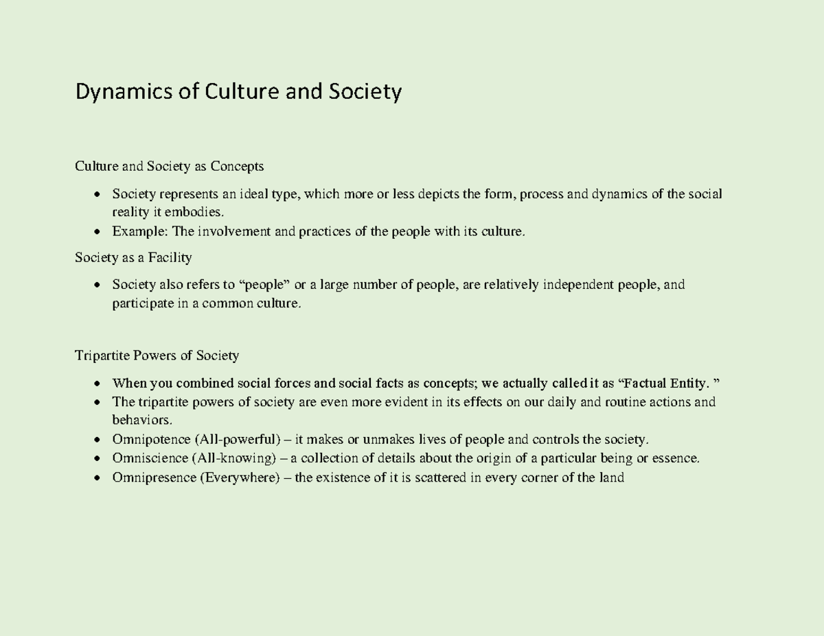 Dynamics of Culture and Society - Dynamics of Culture and Society ...