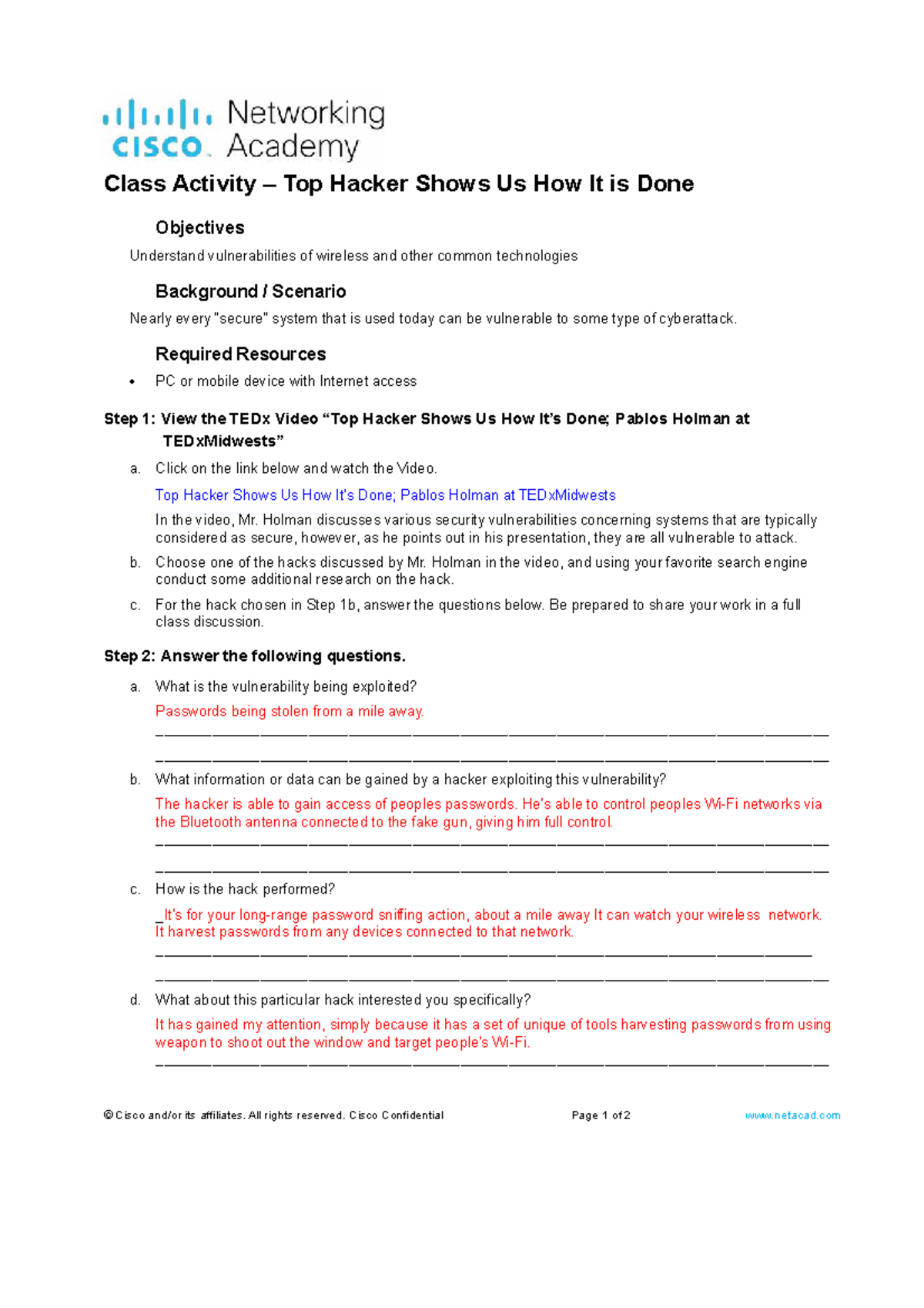 Downstudocu - SDW - Class Activity – Top Hacker Shows Us How It is Done ...