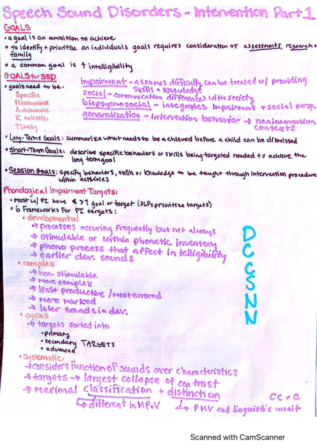 Speech sound disorders intervention - CMD 561 - Studocu