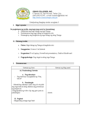 Bahagi ng mata dlp - This will help - OSIAS COLLEGES, INC. F St.,San ...