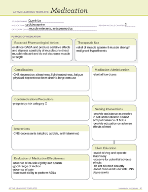 System disorder template - contact dermatitis - ACTIVE LEARNING ...