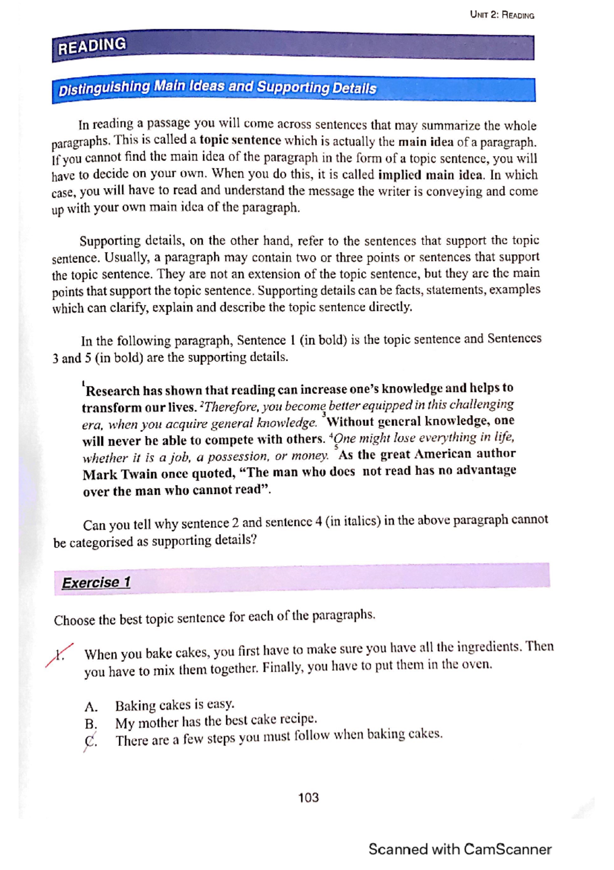 (Exercise 1 & 2) page 103-109 - English writing - Studocu
