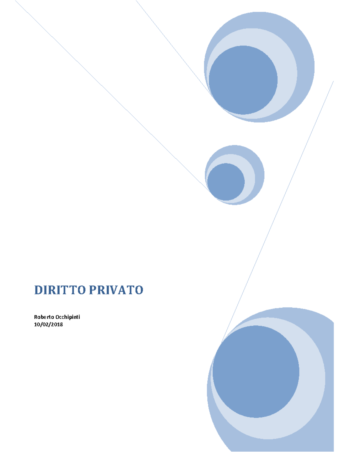 Riassunto Diritto Privato - Warning: TT: undefined function: 32 DIRITTO PRIVATO Roberto ...