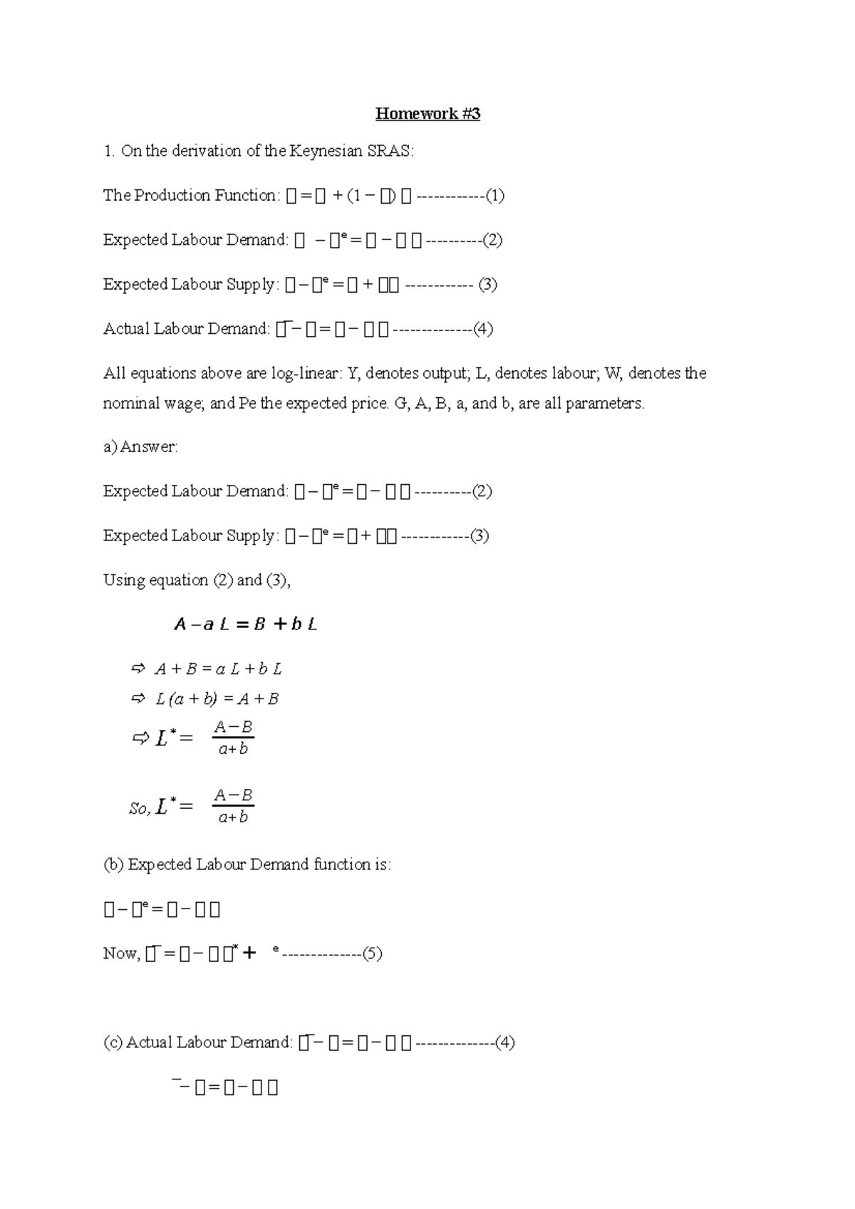Course Homework 2nd number - Homework # On the derivation of the ...