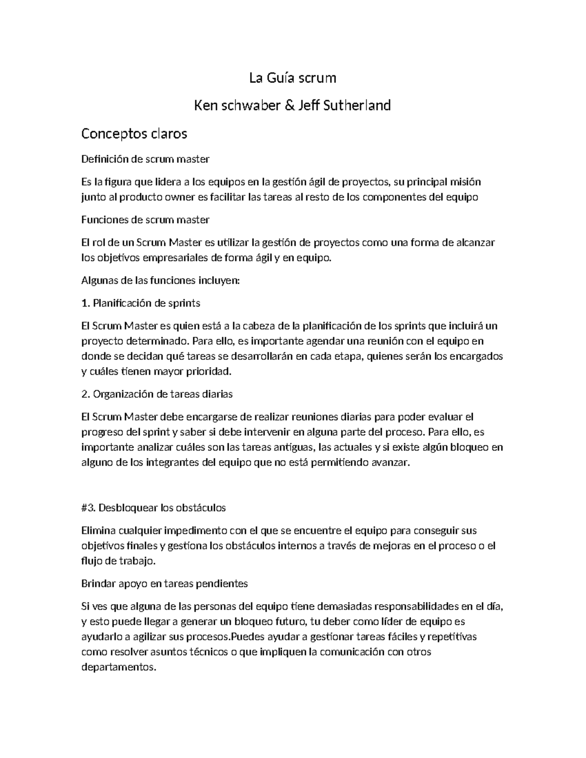 La Guía scrum - La Guía scrum Ken schwaber & Jeff Sutherland Conceptos ...