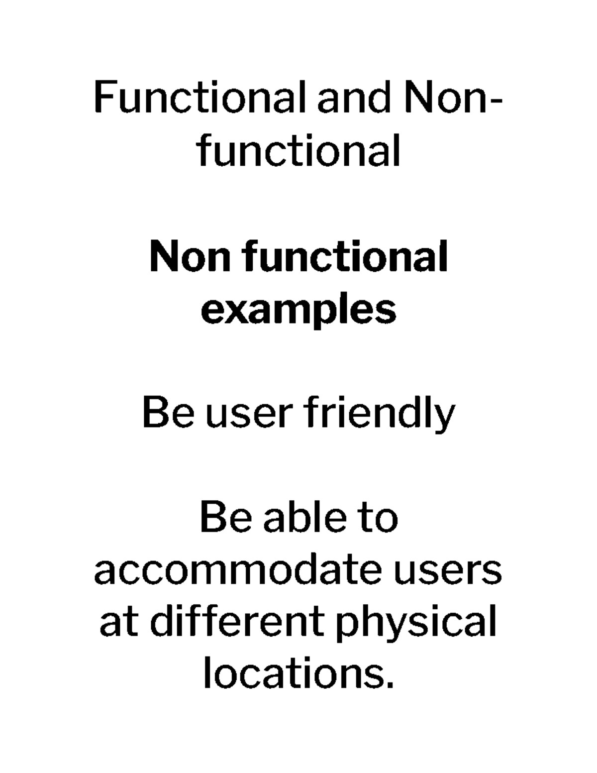 Functional and Non-functional - Information Technology - Nonfunctional ...