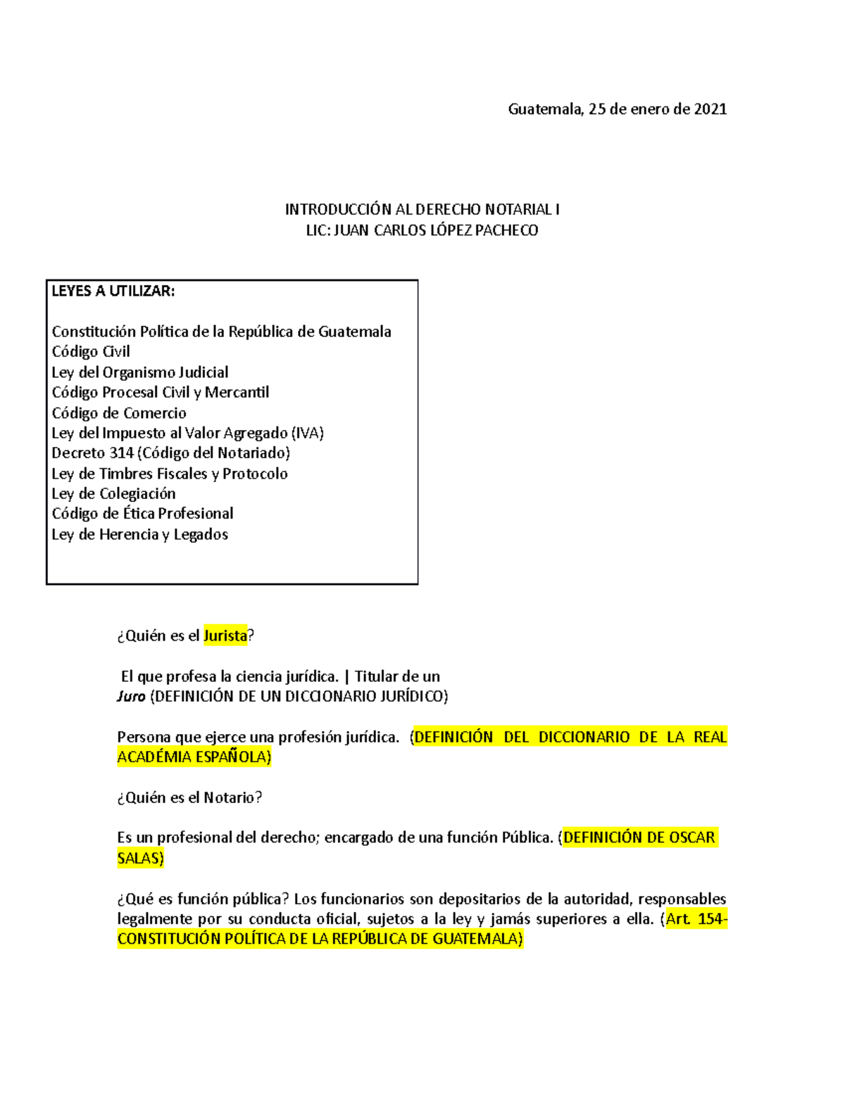 Contenido Derecho Notarial I - USAC - Studocu