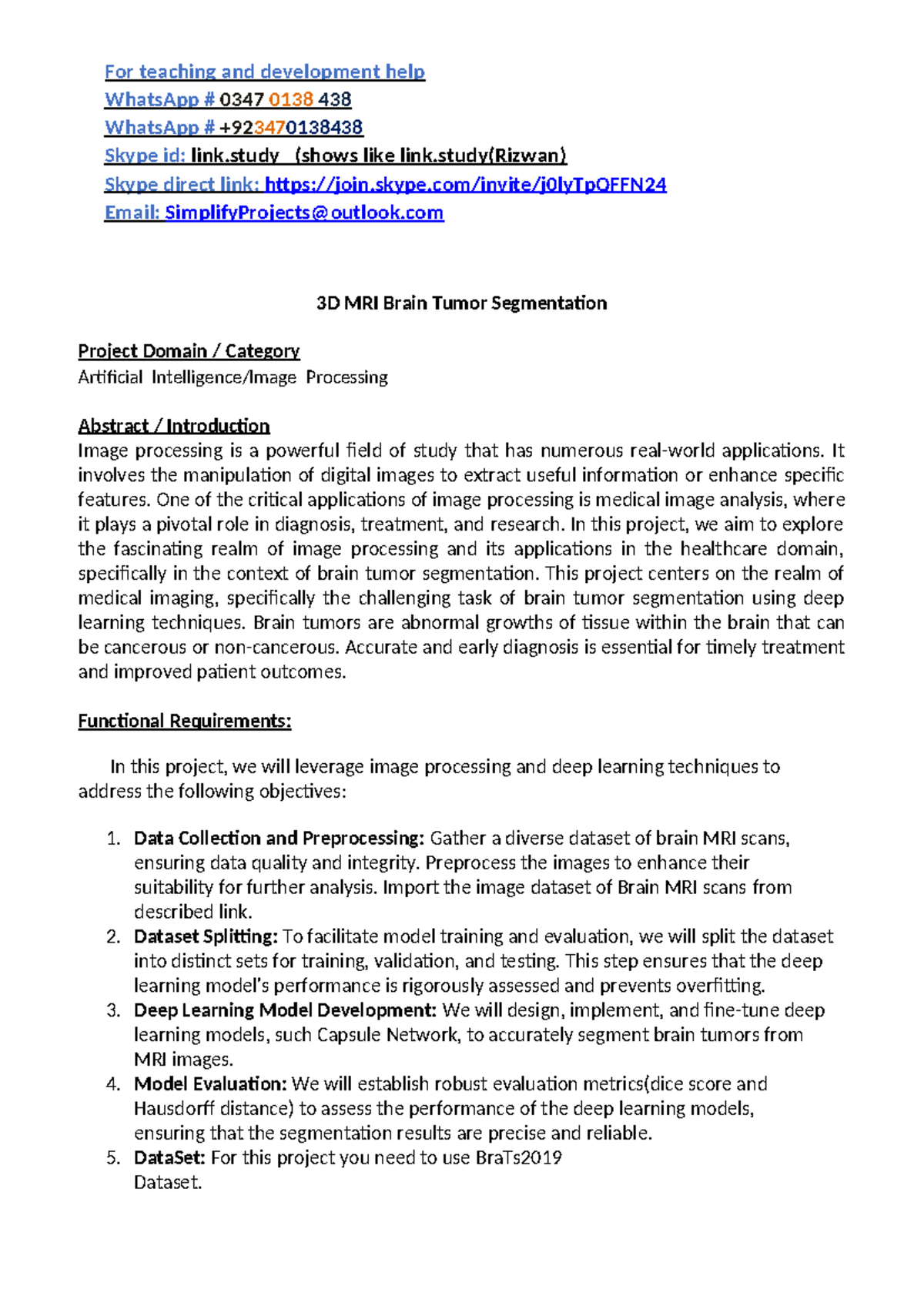 3d Mri Brain Tumor Segmentation Whatsapp 0347 0138 438 Whatsapp 92 3470138438 Skype Id