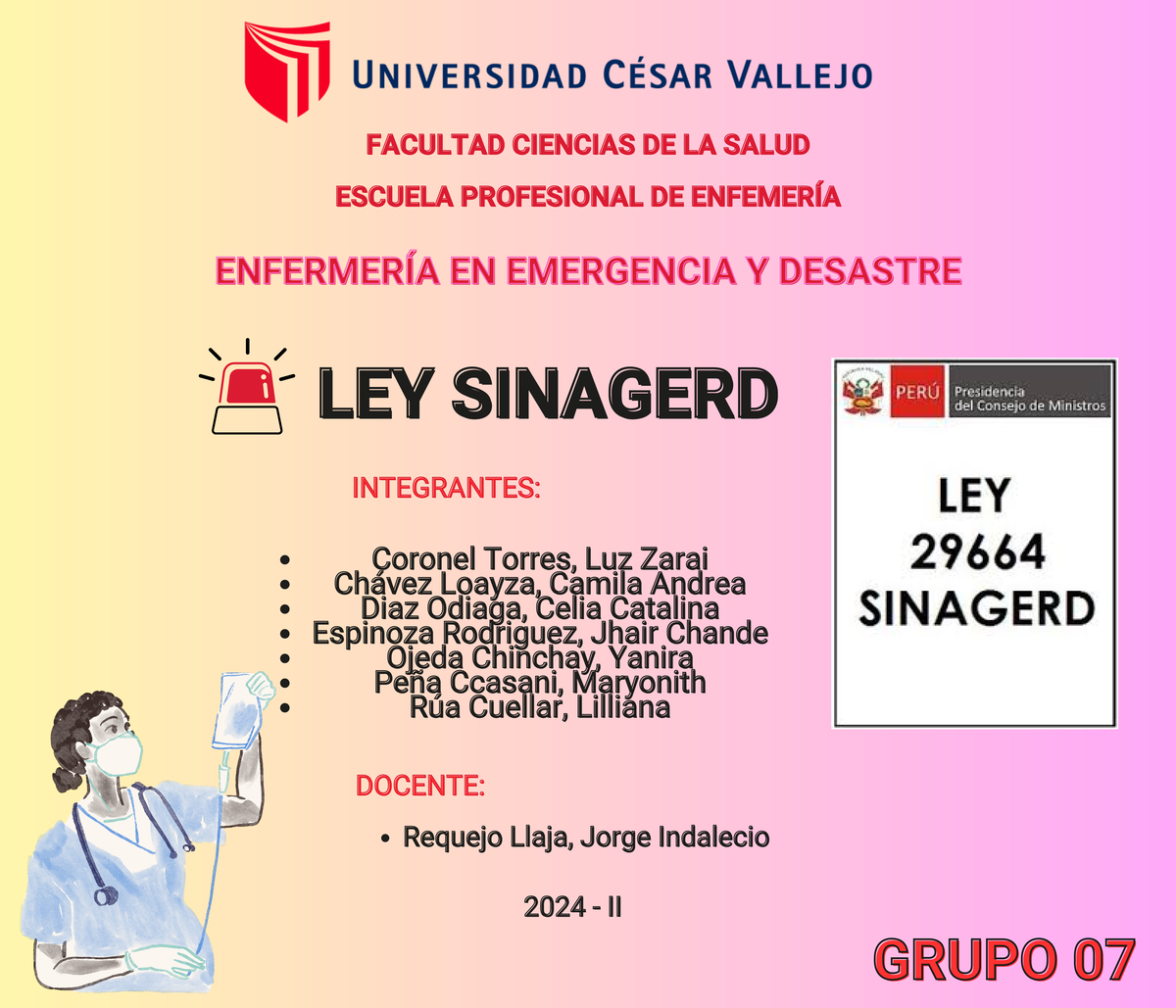 LEY Sinagerd - Ayuda en enfermeria y desastres - LEY SINAGERD LEY ...