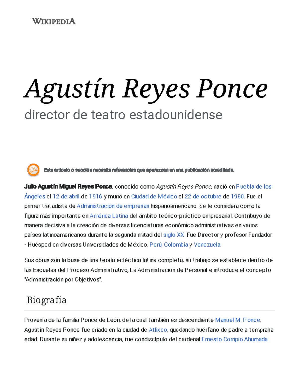 Agustín Reyes Ponce - Wikipedia, la enciclopedia libre - Agustín Reyes ...
