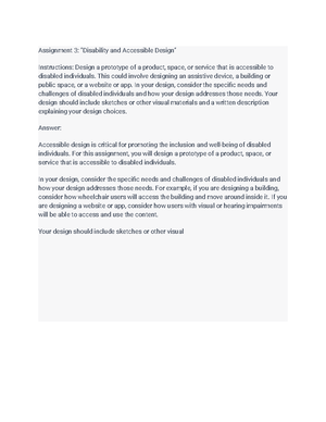 Assignment 2 Disability and the Built Environment - Assignment 2 ...