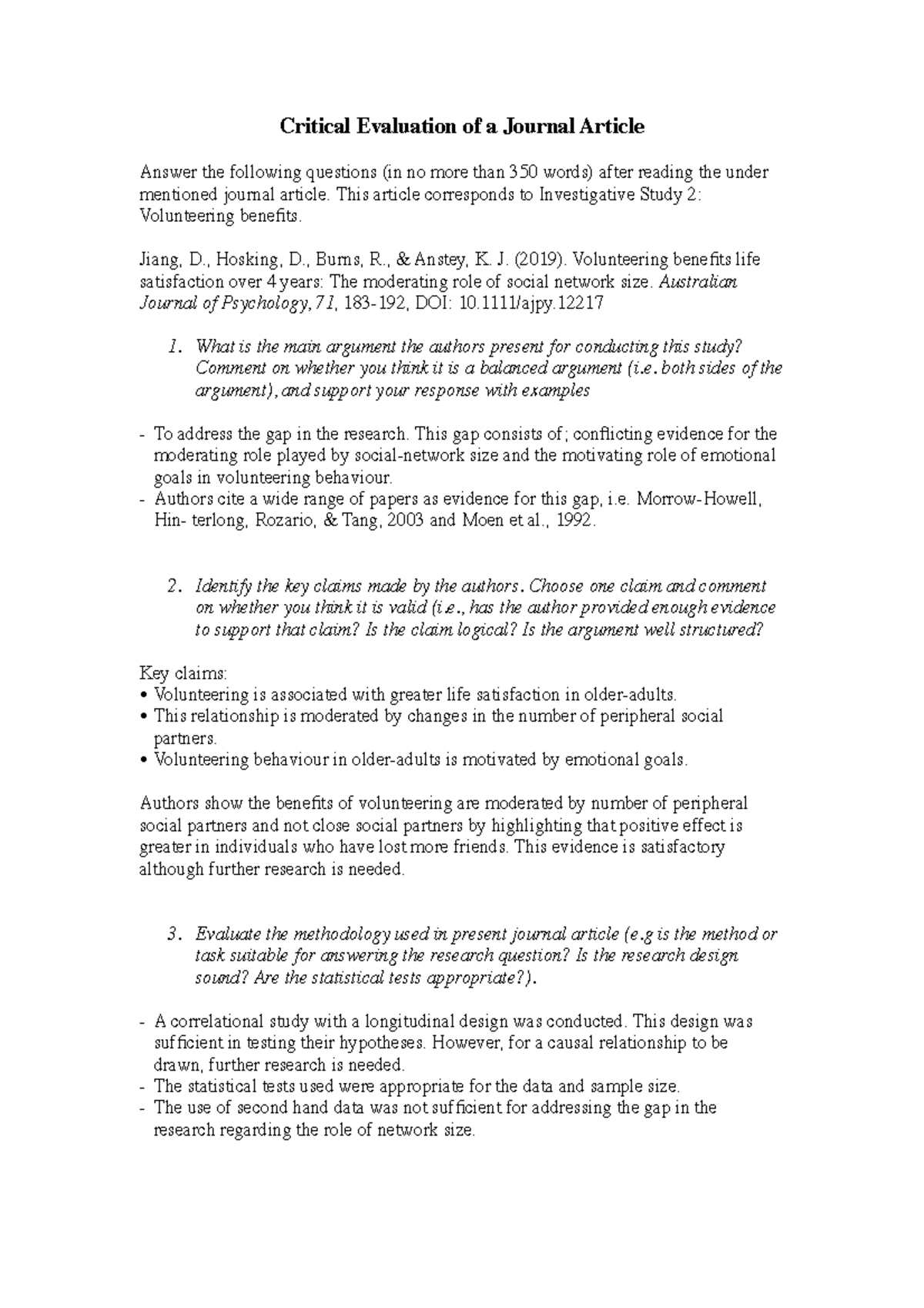 Journal Article Example